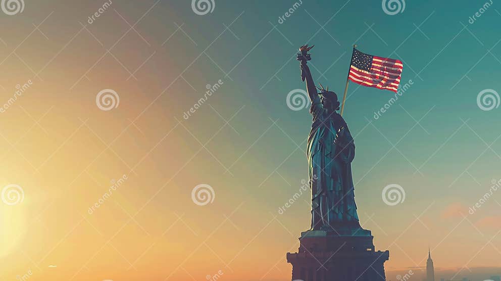 The Statue of Liberty, a Strong Symbol Stock Image - Image of ...