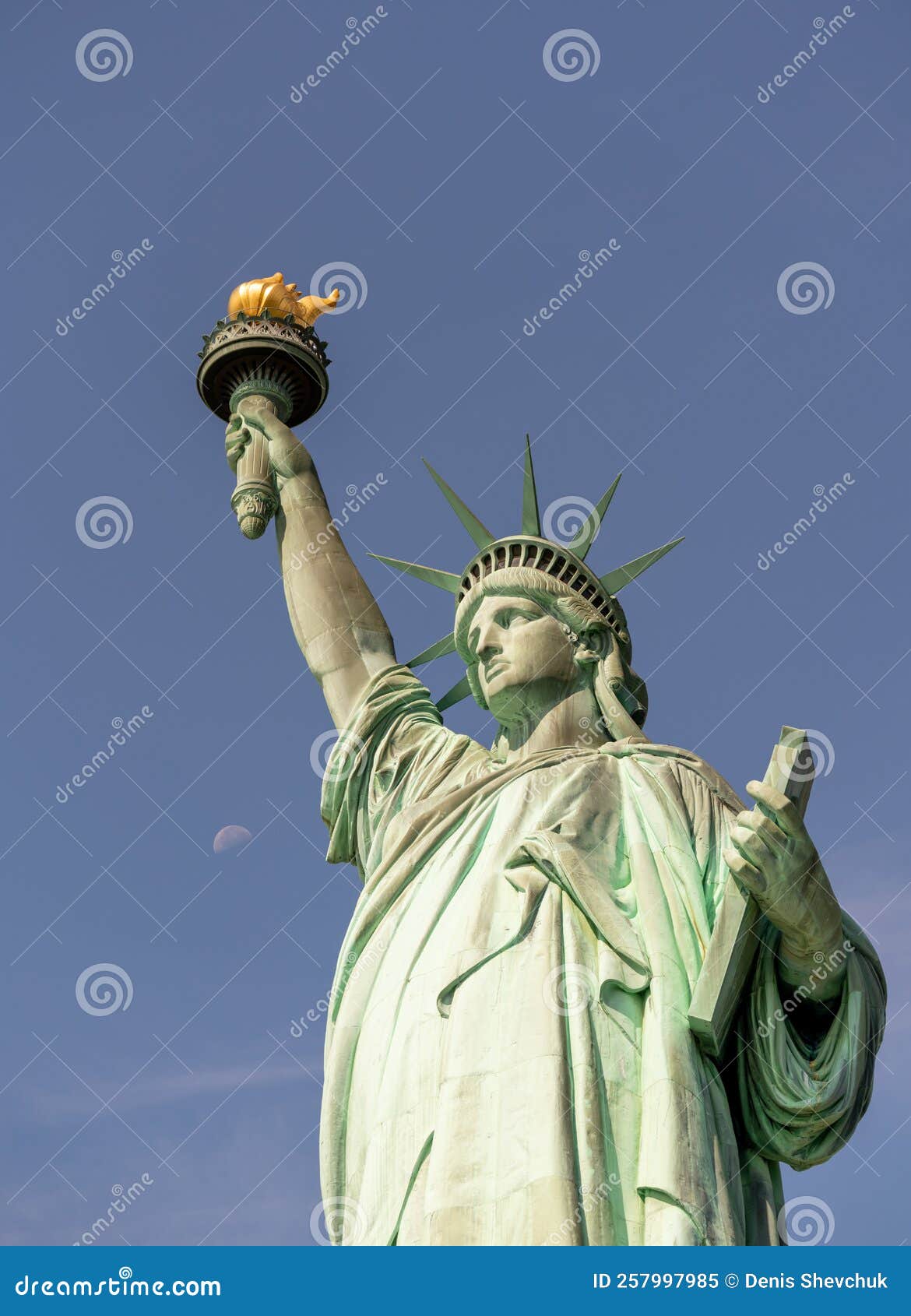 Statue of Liberty Symbol of Freedom and Democracy Majestic from Below ...