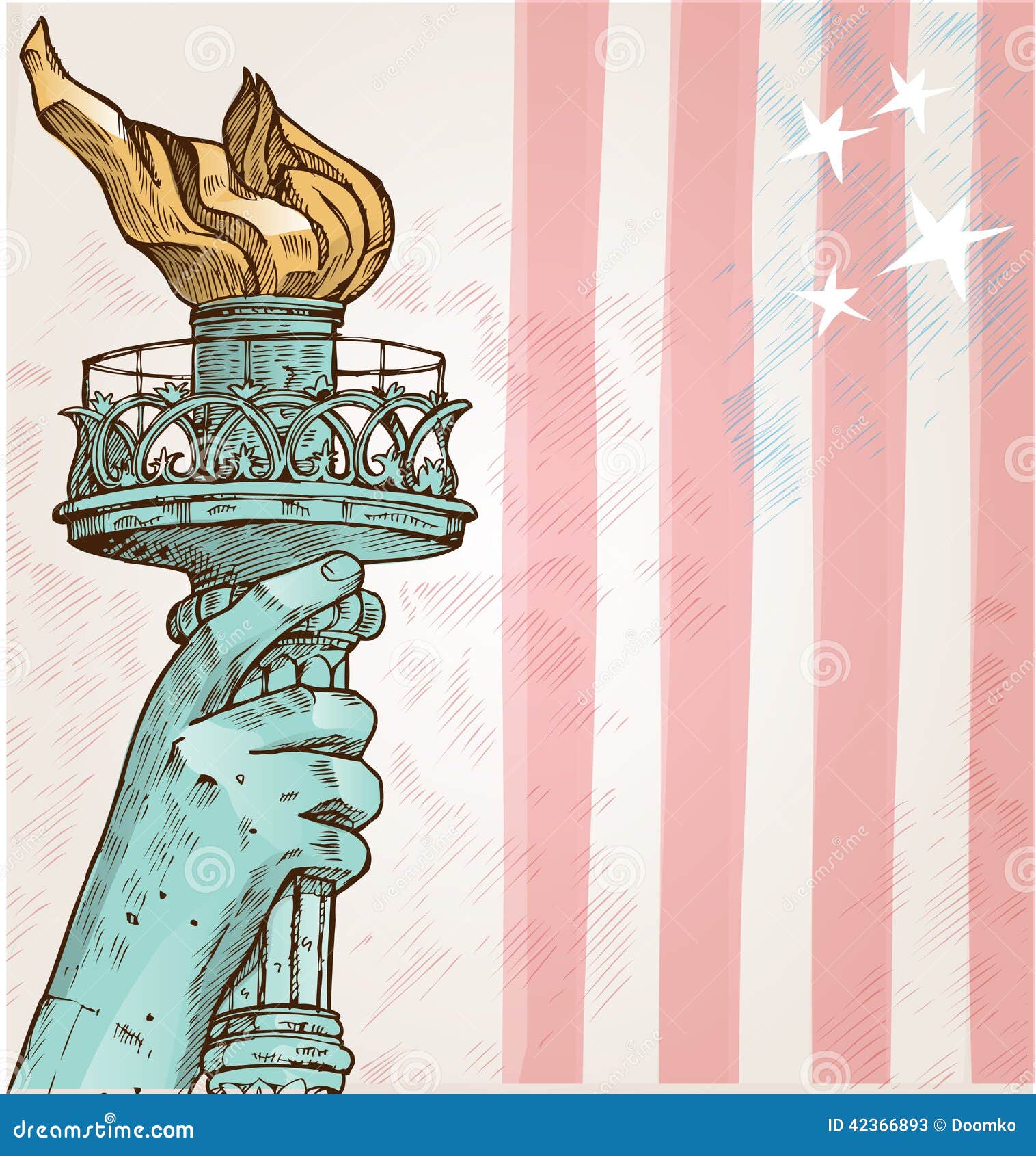 Statue of Liberty with Torch Stock Vector - Illustration of landmark ... Statue of Liberty with Torch Stock Vector - Illustration of landmark ...