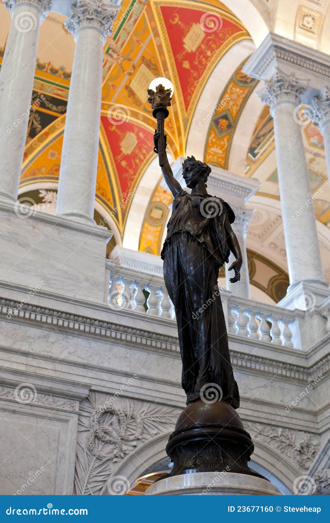 Statue in Library Congress in Washington DC Editorial Image - Image of ...