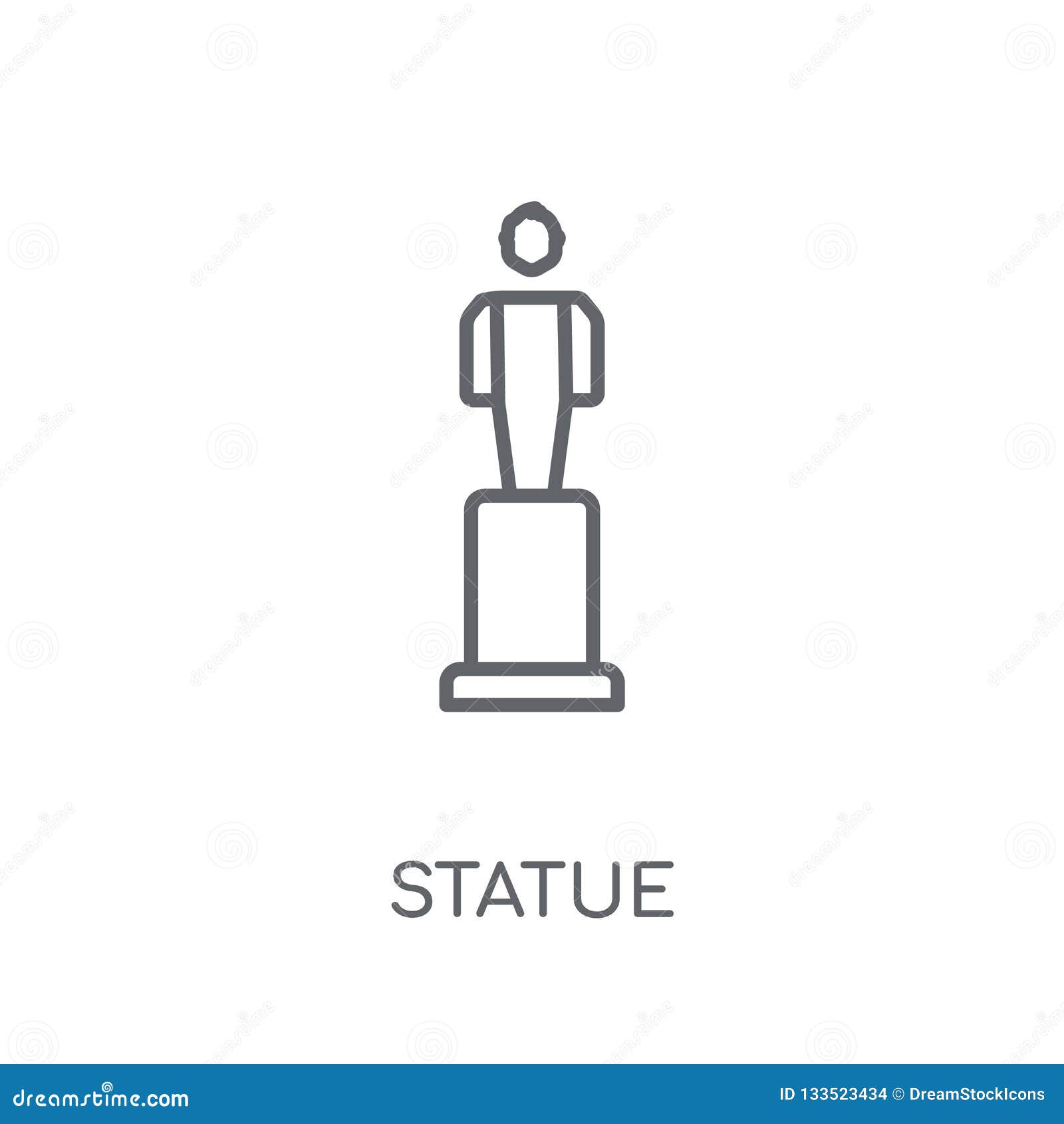 Statue Linear Icon. Modern Outline Statue Logo Concept on White Stock ...