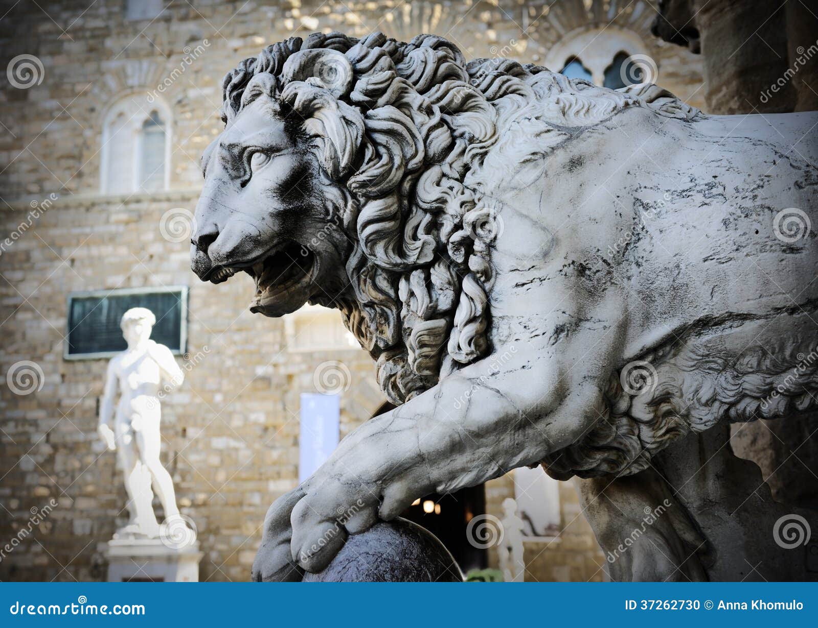 Statue of a lion stock photo. Image of landmark, italy - 37262730