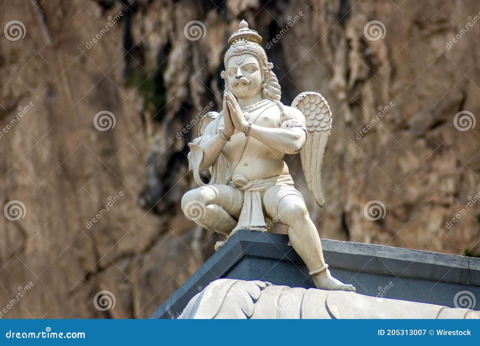 Statue of Lord Hanuman in Batu Cave Stock Image - Image of front ...