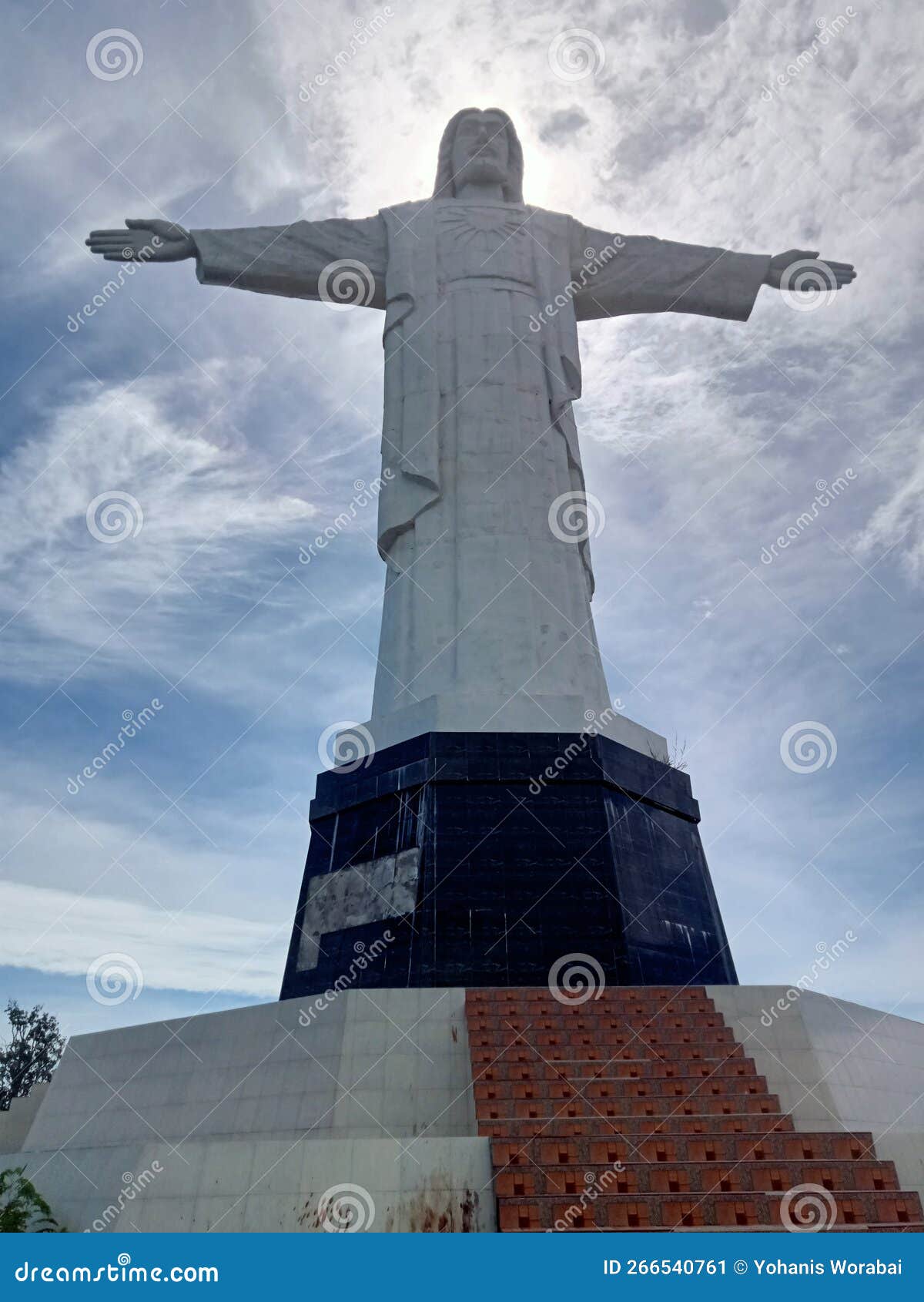 Statue of Lord Jesus_Yapen Archipelago District Stock Image - Image of ...