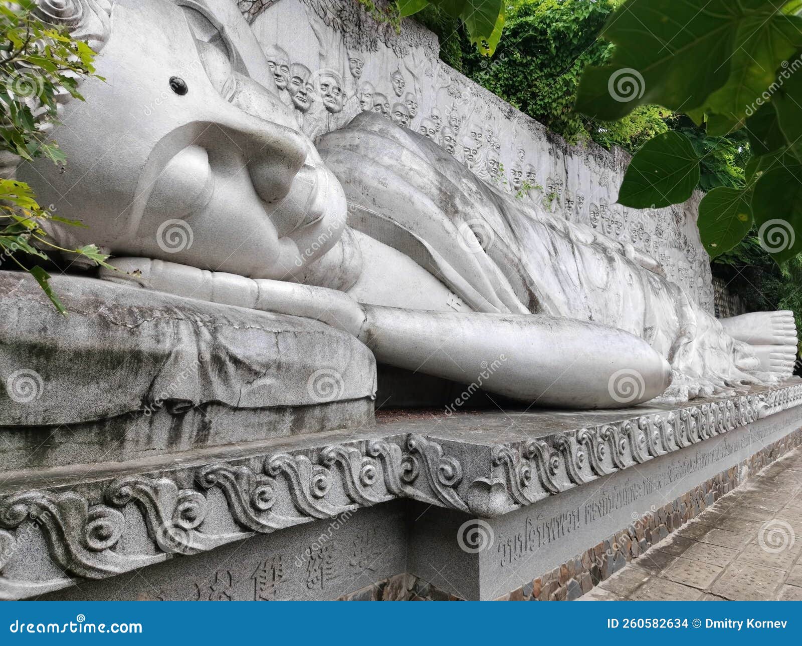 A Statue of Lying Buddha in a Perspective Projection Stock Photo ...