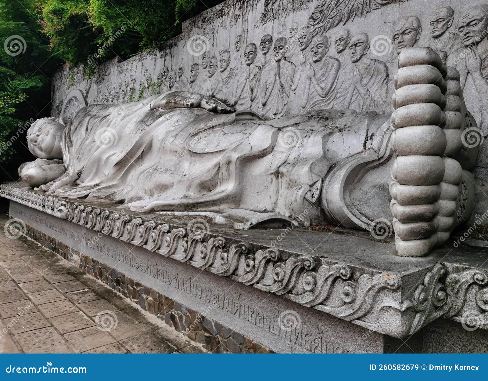 A Statue of Lying Buddha in a Perspective Projection Stock Image ...