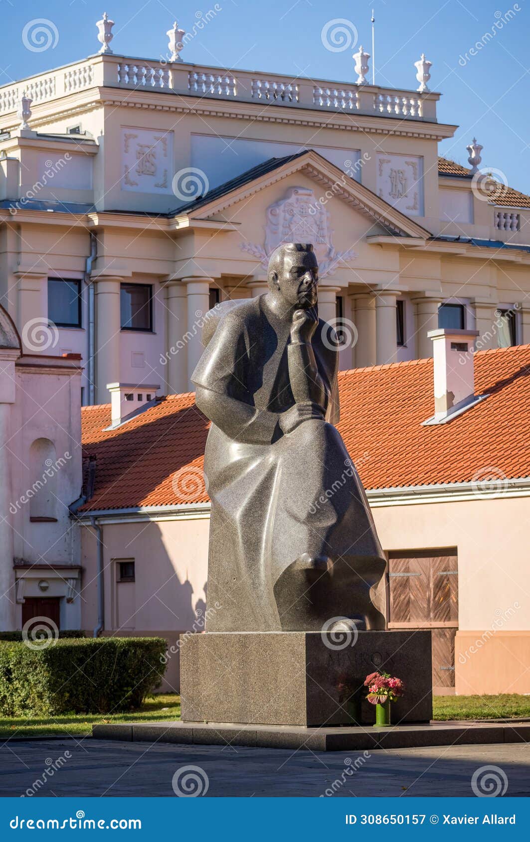 Statue of Maironis in Kaunas, Lithuania Editorial Photography - Image ...
