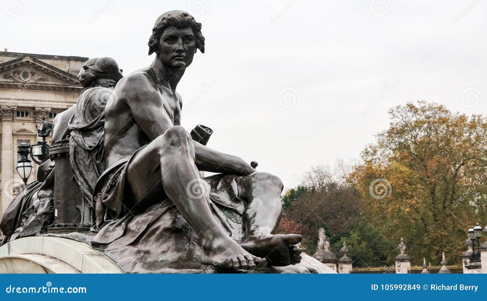 Statue of Male Looking at Camera Stock Image - Image of england ...