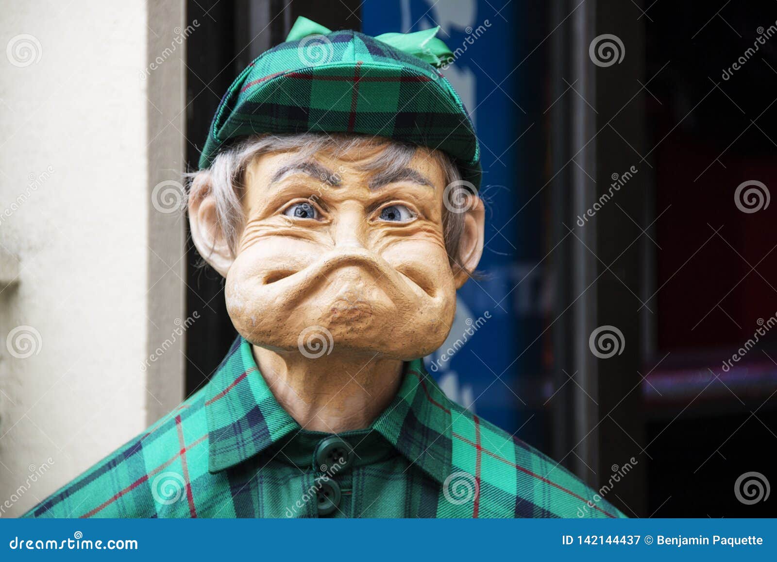 Statue of a Man with His Lip Over His Nose Stock Image - Image of ...