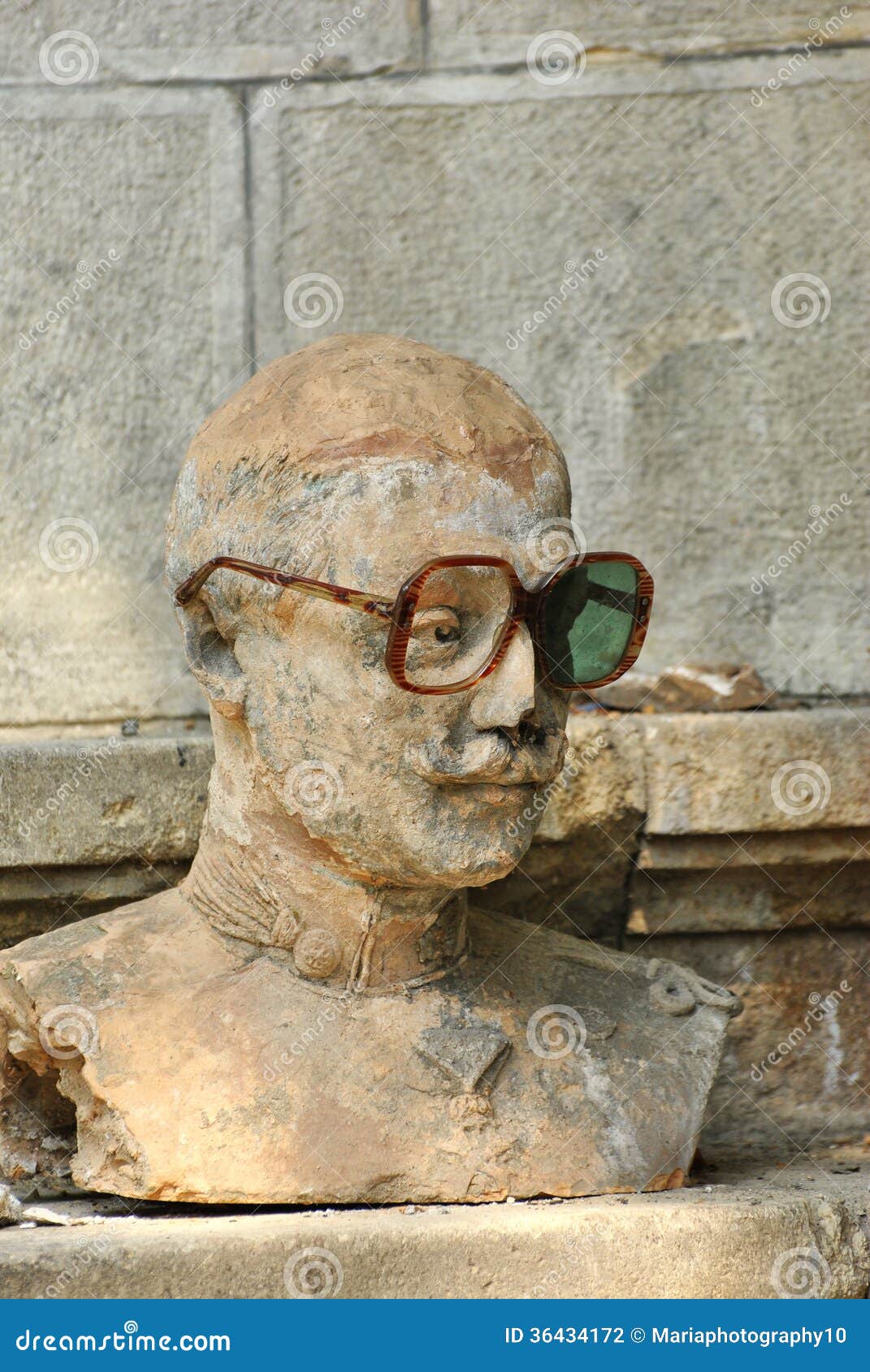 Statue of a Man with Plastic Eyeglasses Stock Photo - Image of plastic ...