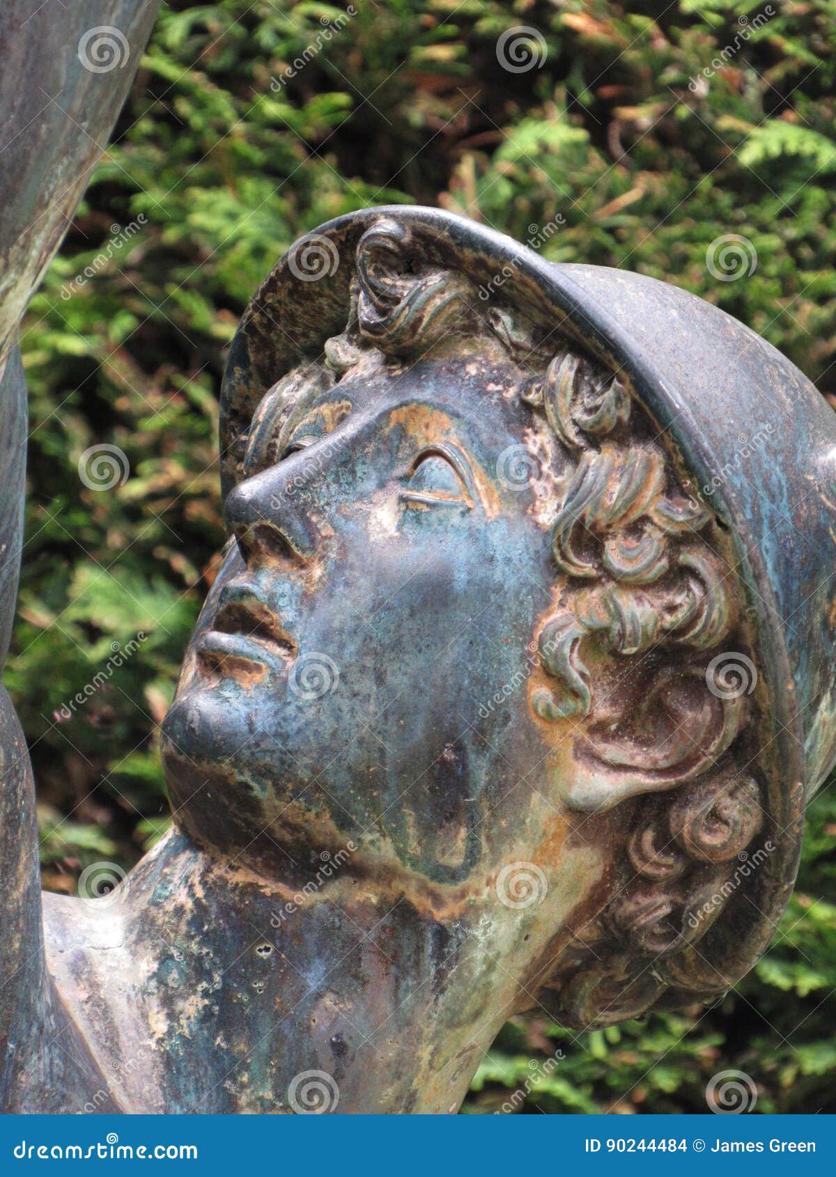 Statue of Man Withered Rain Stock Photo - Image of scared, detailed ...