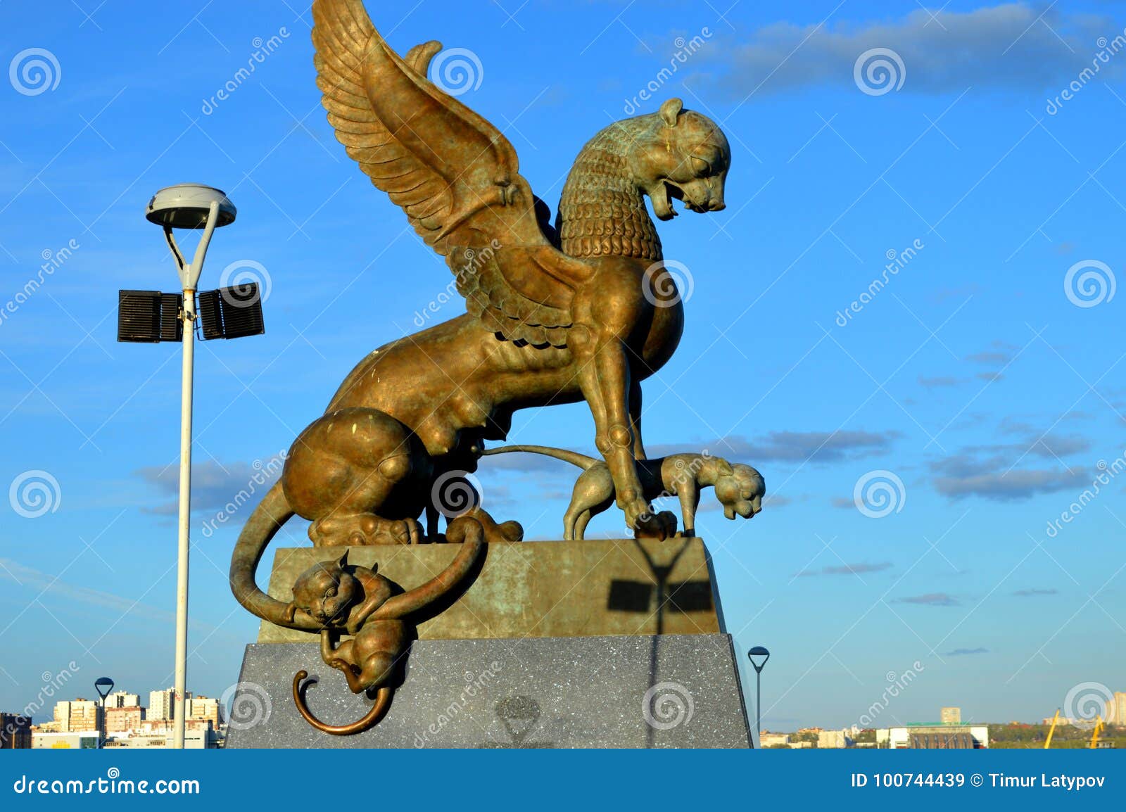 Statue of the Manticoran stock image. Image of pillar - 100744439
