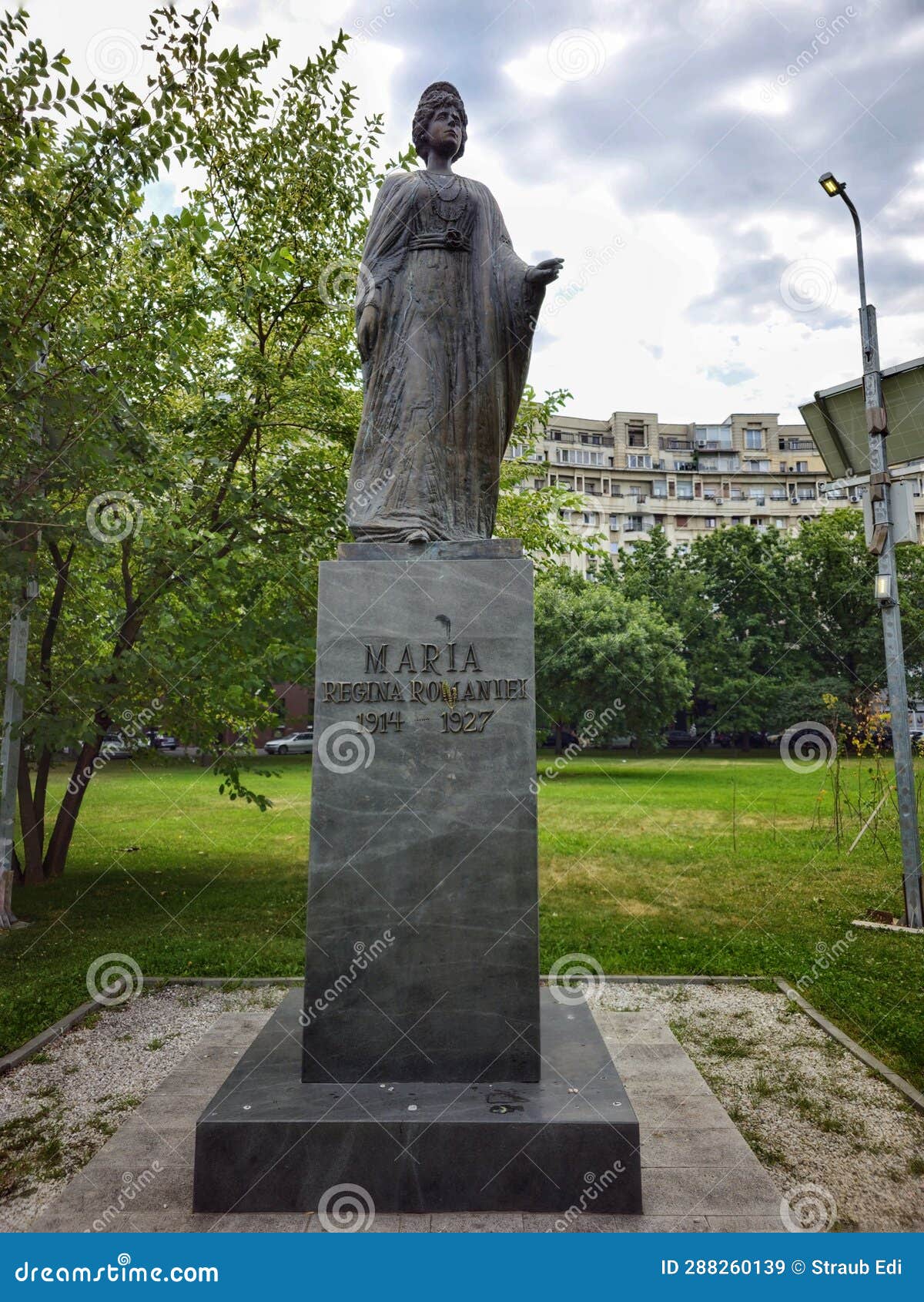 Statue of Maria, Queen of Romania Stock Image - Image of europe, queen ...