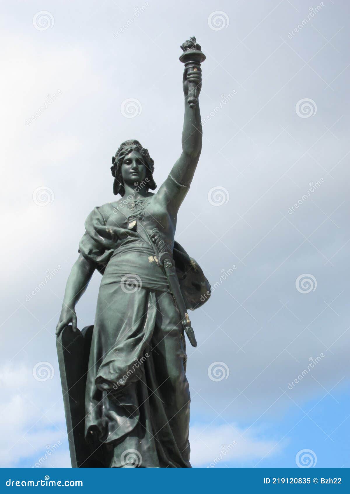 Statue Of Marianne With A Surgical Mask, France Republic Symbol Dealing ...