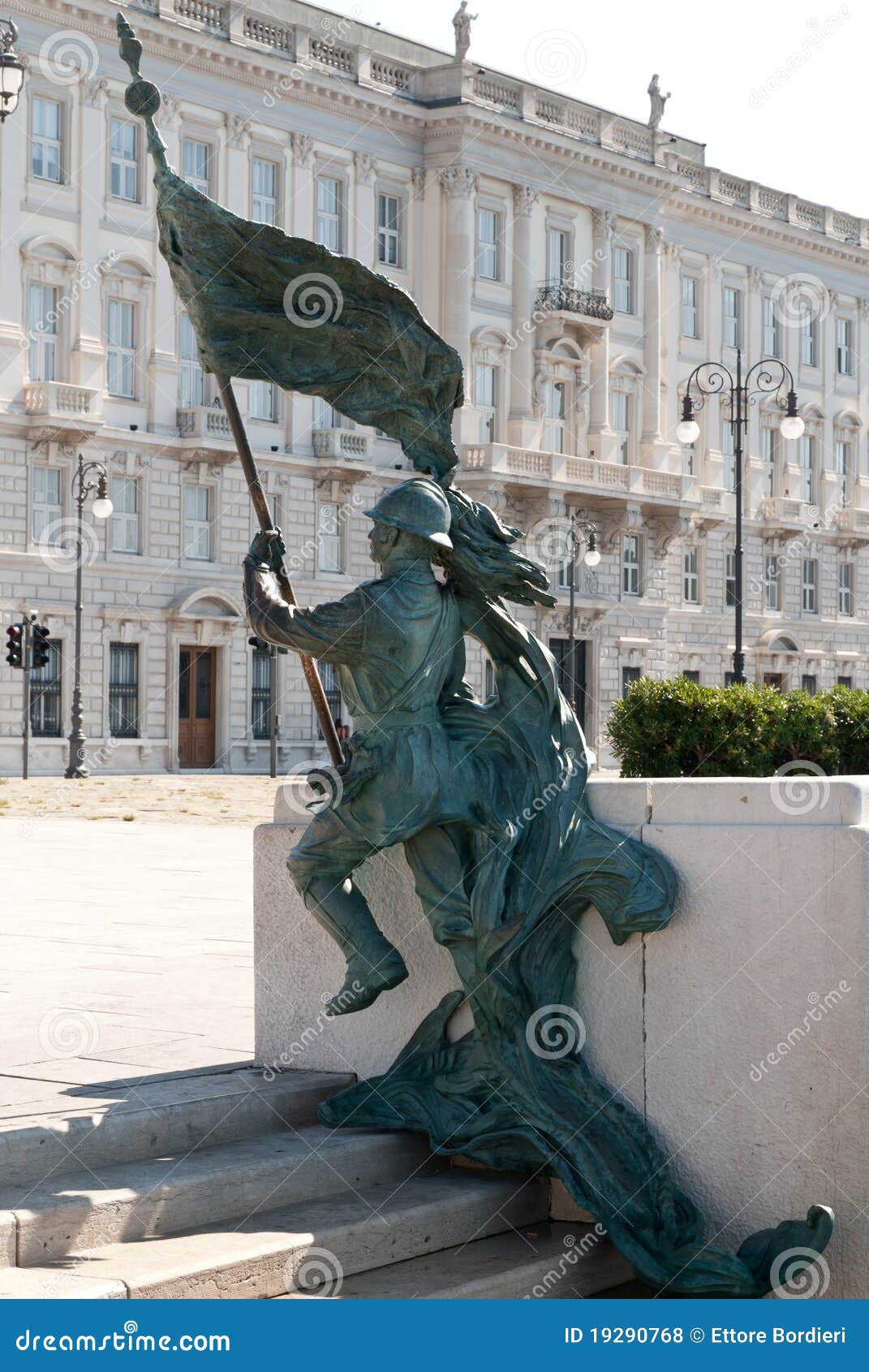 Statue of Marksmen in Trieste, Italy Stock Photo - Image of bronze ...