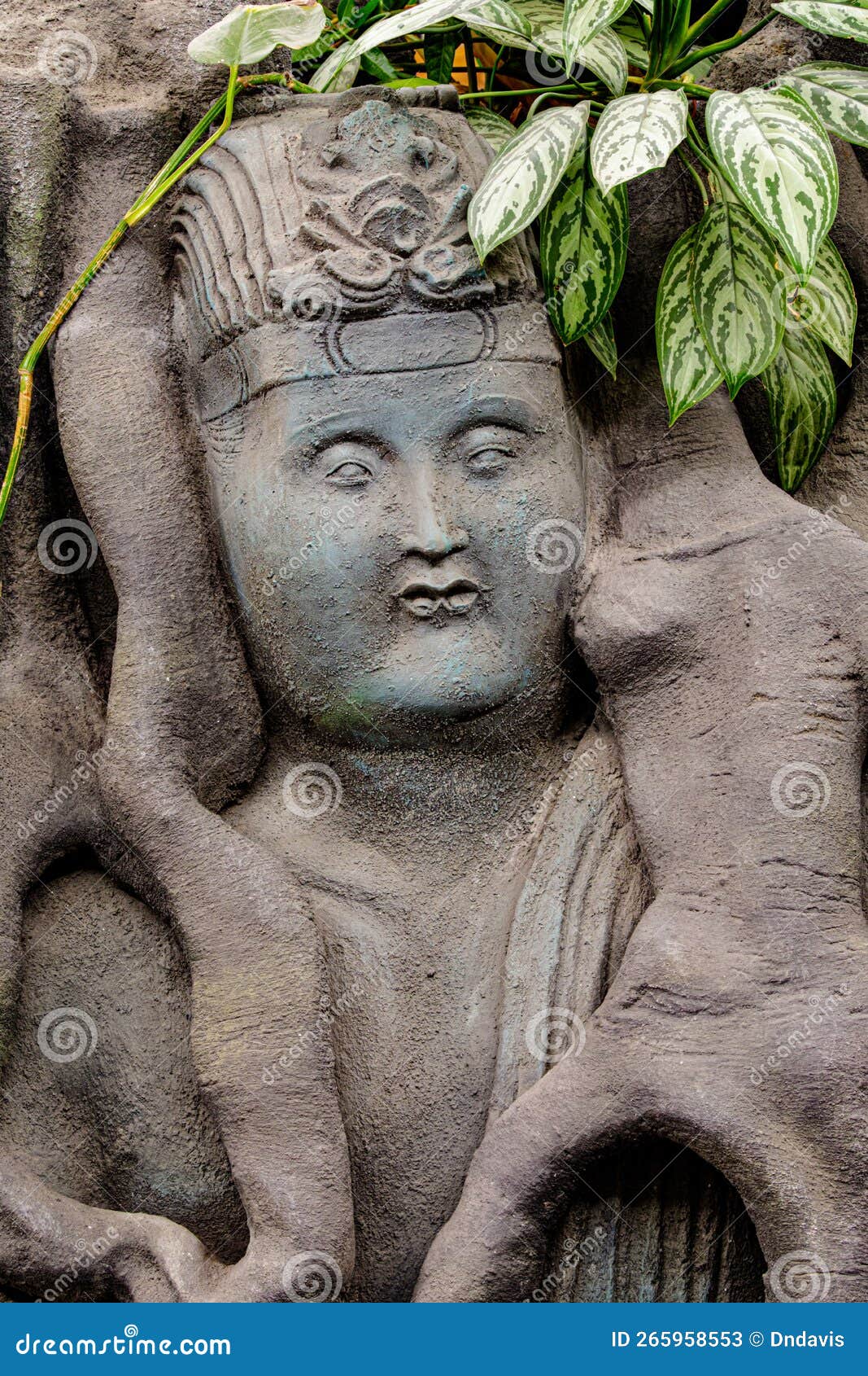 Statue of a Meditating Buddha Made of Stone Stock Image - Image of ...