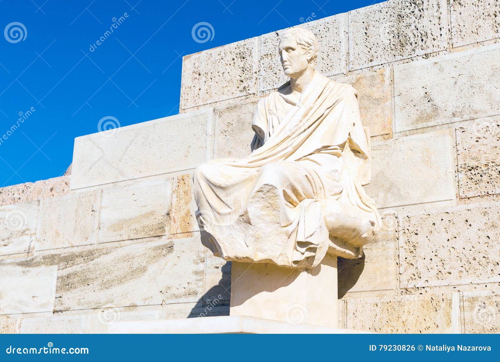 Statue of Menander, Acropolis, Athens, Greece Stock Photo - Image of ...