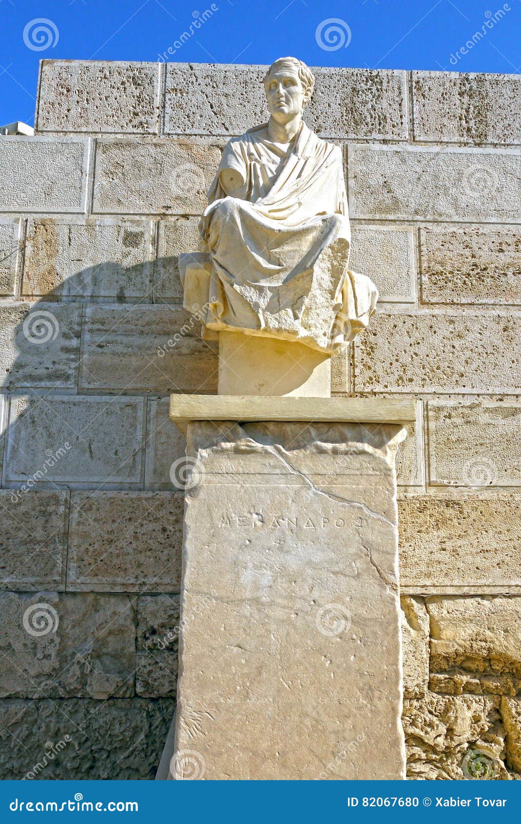 Statue of Menander, Acropolis, Athens. GREECE Stock Photo - Image of ...