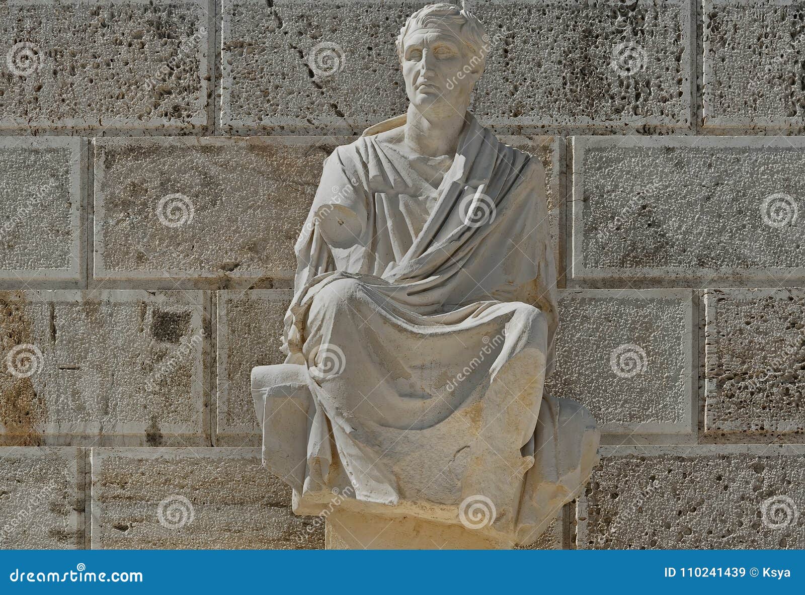The Statue of Menander, Acropolis, Athens, Greece Stock Image - Image ...