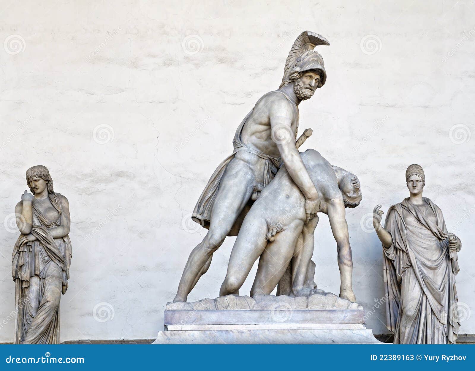 The Sculpture Patroclus And Menelaus Of The Loggia Dei Lanzi, Florence ...