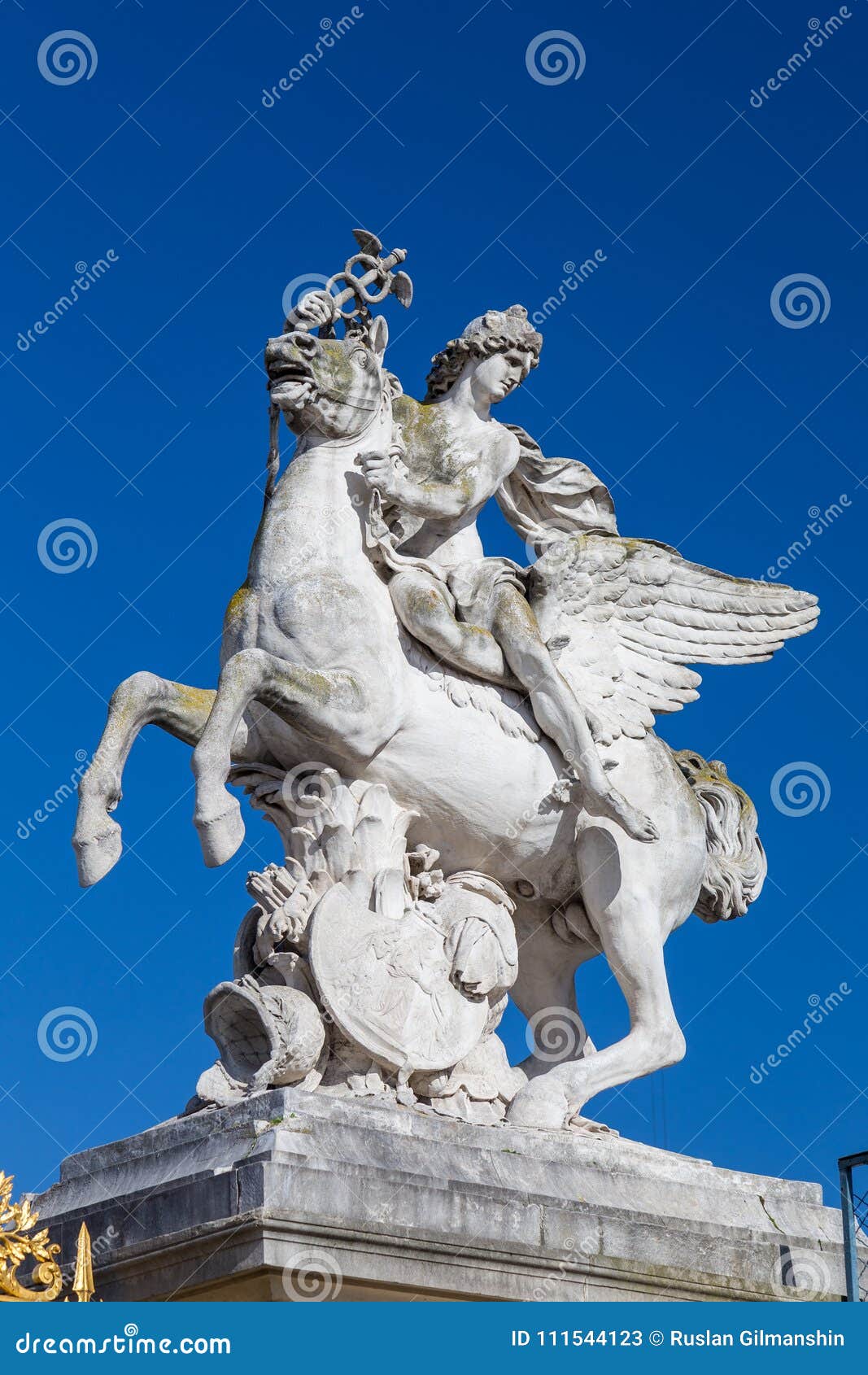 The Statue of Mercury Riding Pegasus in Paris Stock Image - Image of ...
