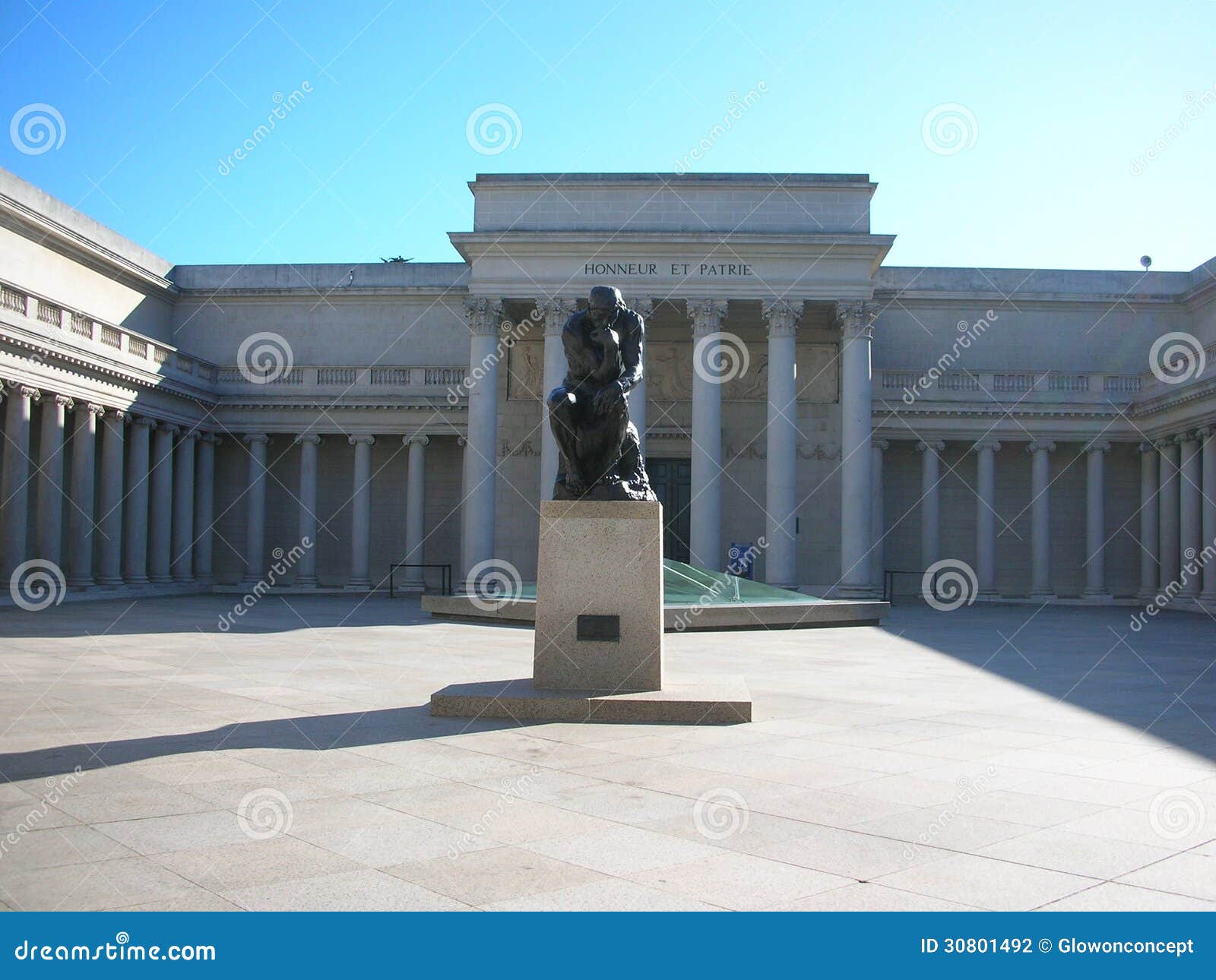 Thinking Man Statue And Question Marks Royalty-Free Stock Photography ...