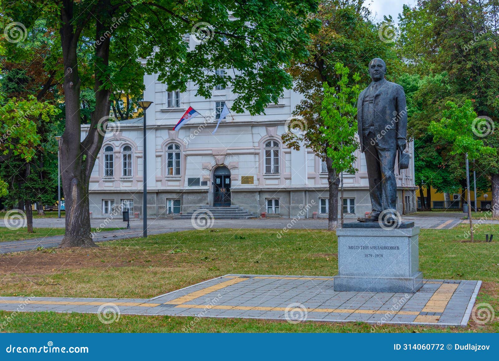 Statue of Milutin Milankovic in Serbian Capital Belgrade Stock Photo ...