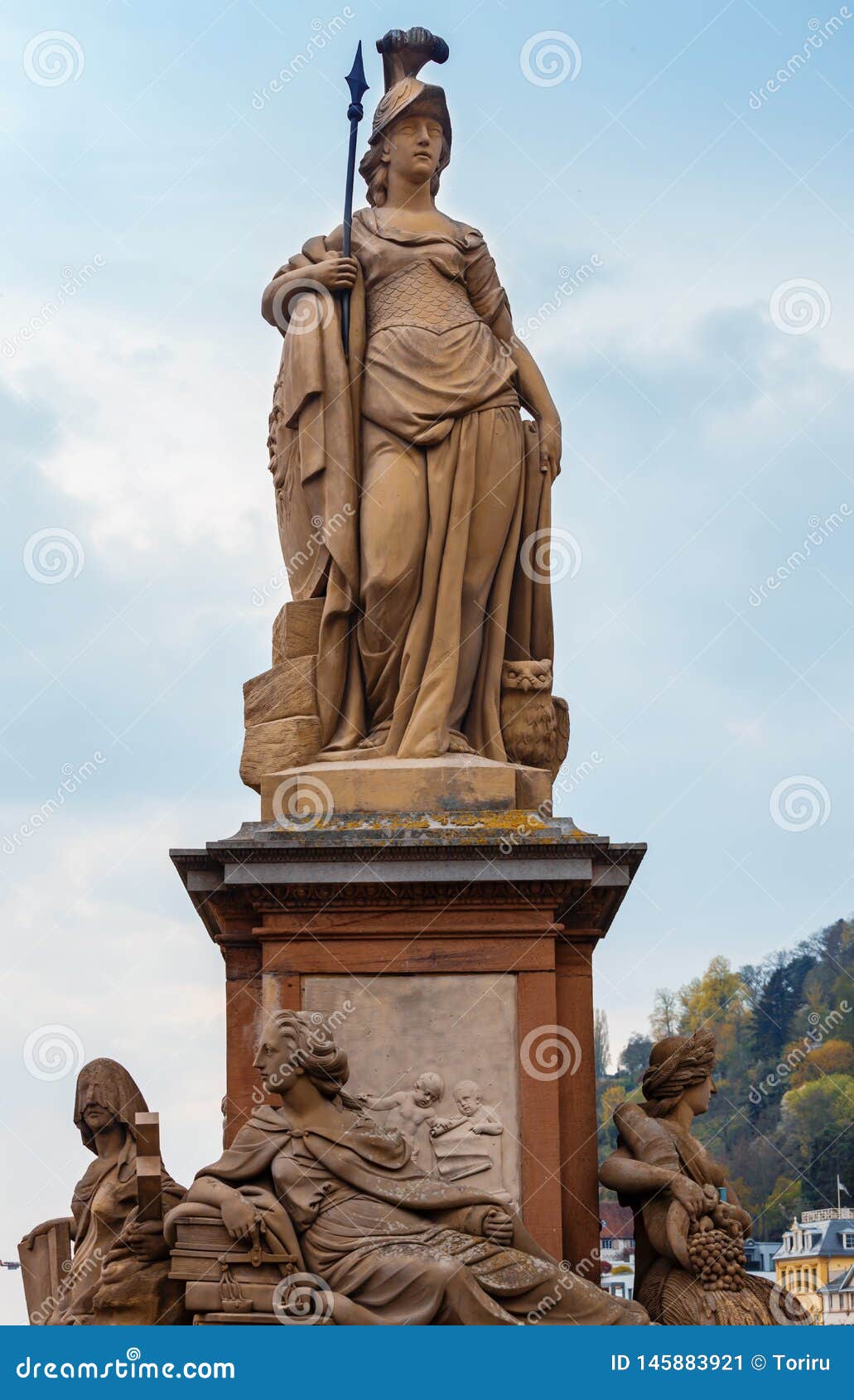 Statue of Minerva stock image. Image of minerva, justice - 145883921