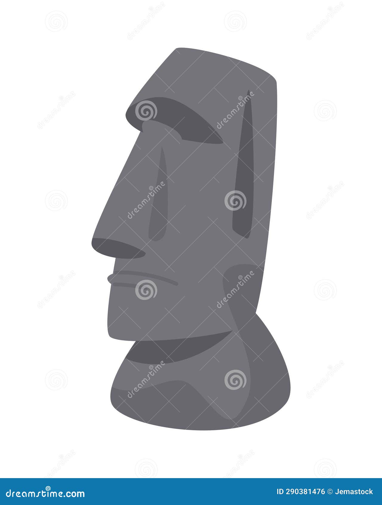 Statue Of Moai Easter Island Royalty-Free Stock Image | CartoonDealer ...