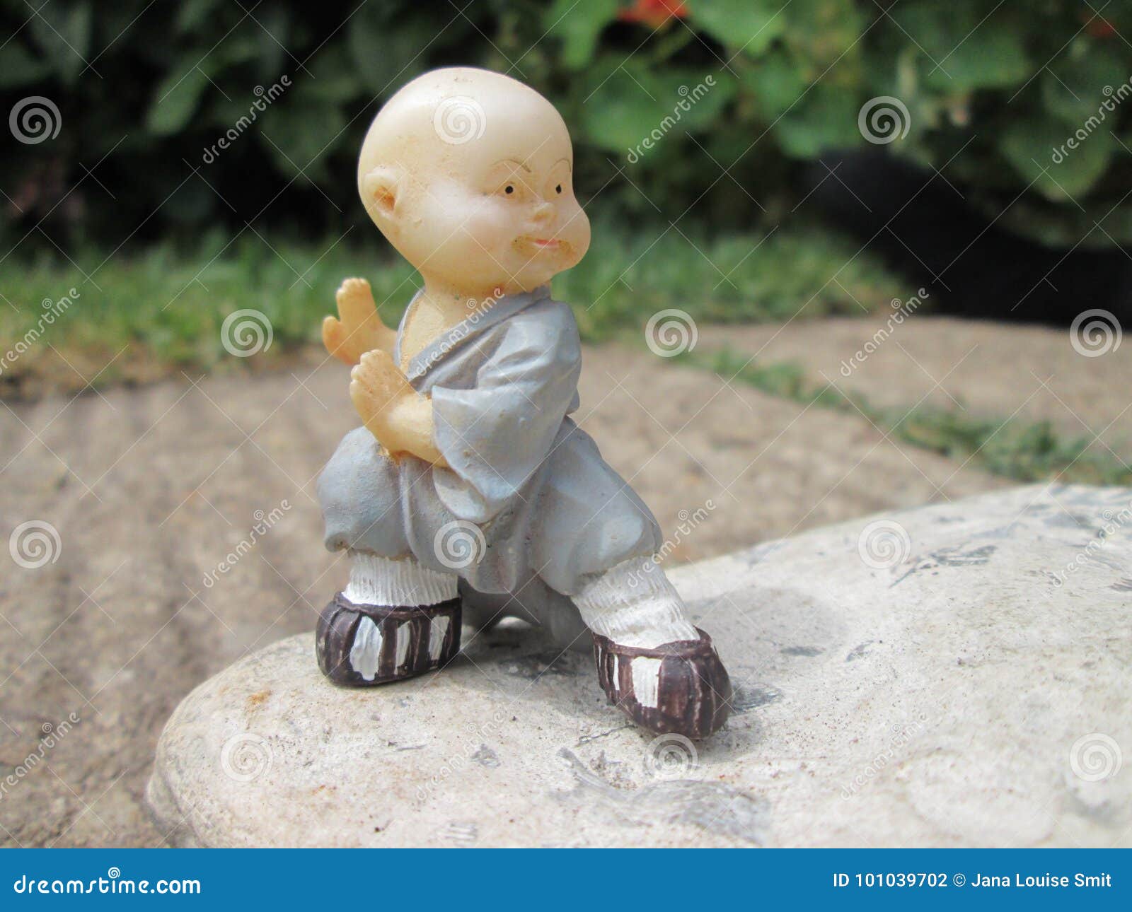 Small Monk Statue. stock photo. Image of happy, buddhist - 101039702