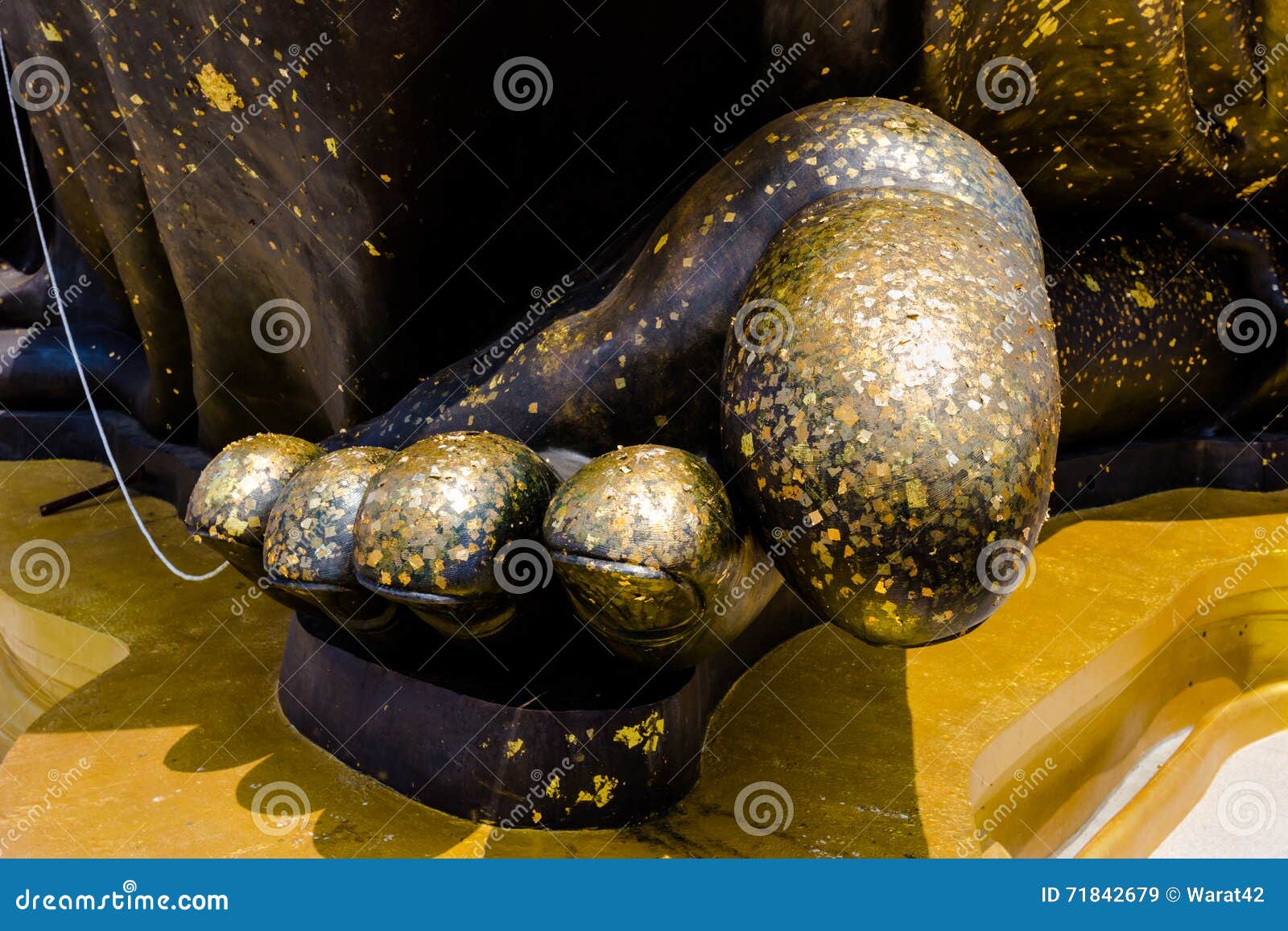 Statue Monk Foot in a Temple Stock Image - Image of dark, sculpture ...
