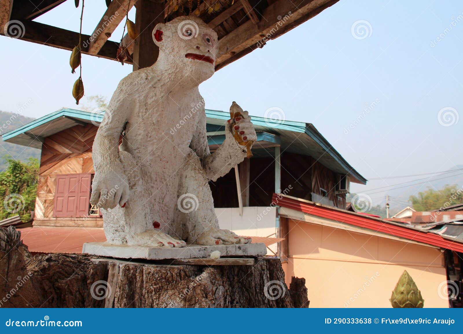 Statue of a monkey - laos stock photo. Image of primate - 290333638