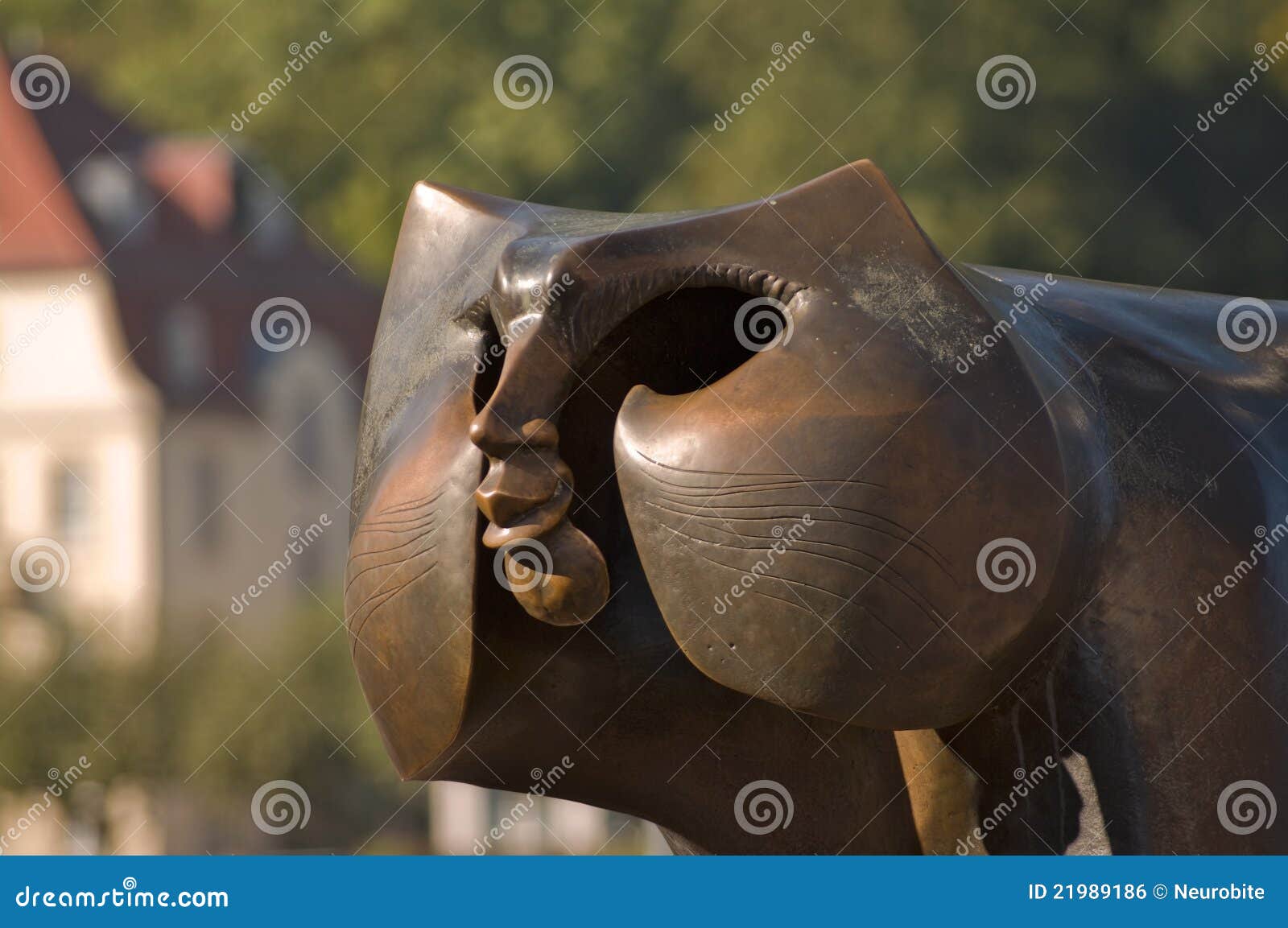 Statue of Monkey with Mirror, Heidelberg Stock Photo - Image of ...