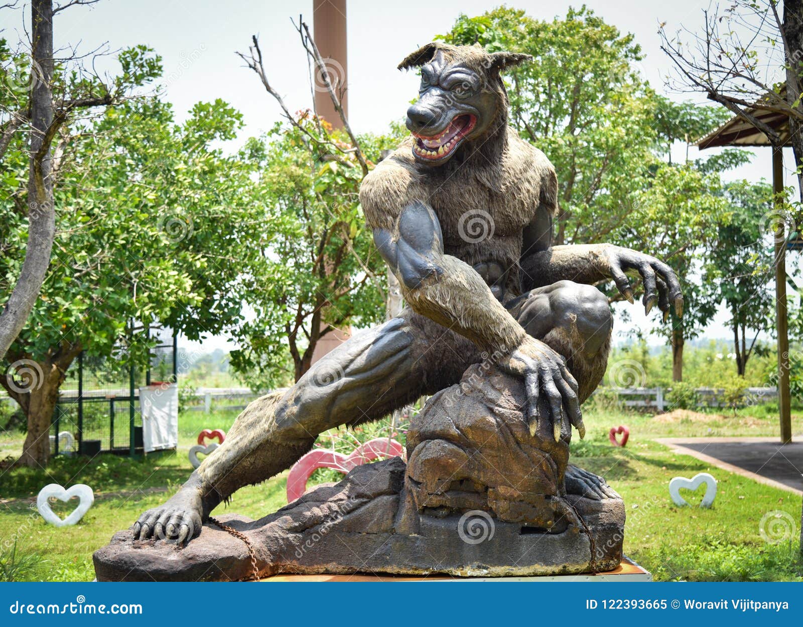 Statue Monster stock image. Image of hunting, body, fossil - 122393665