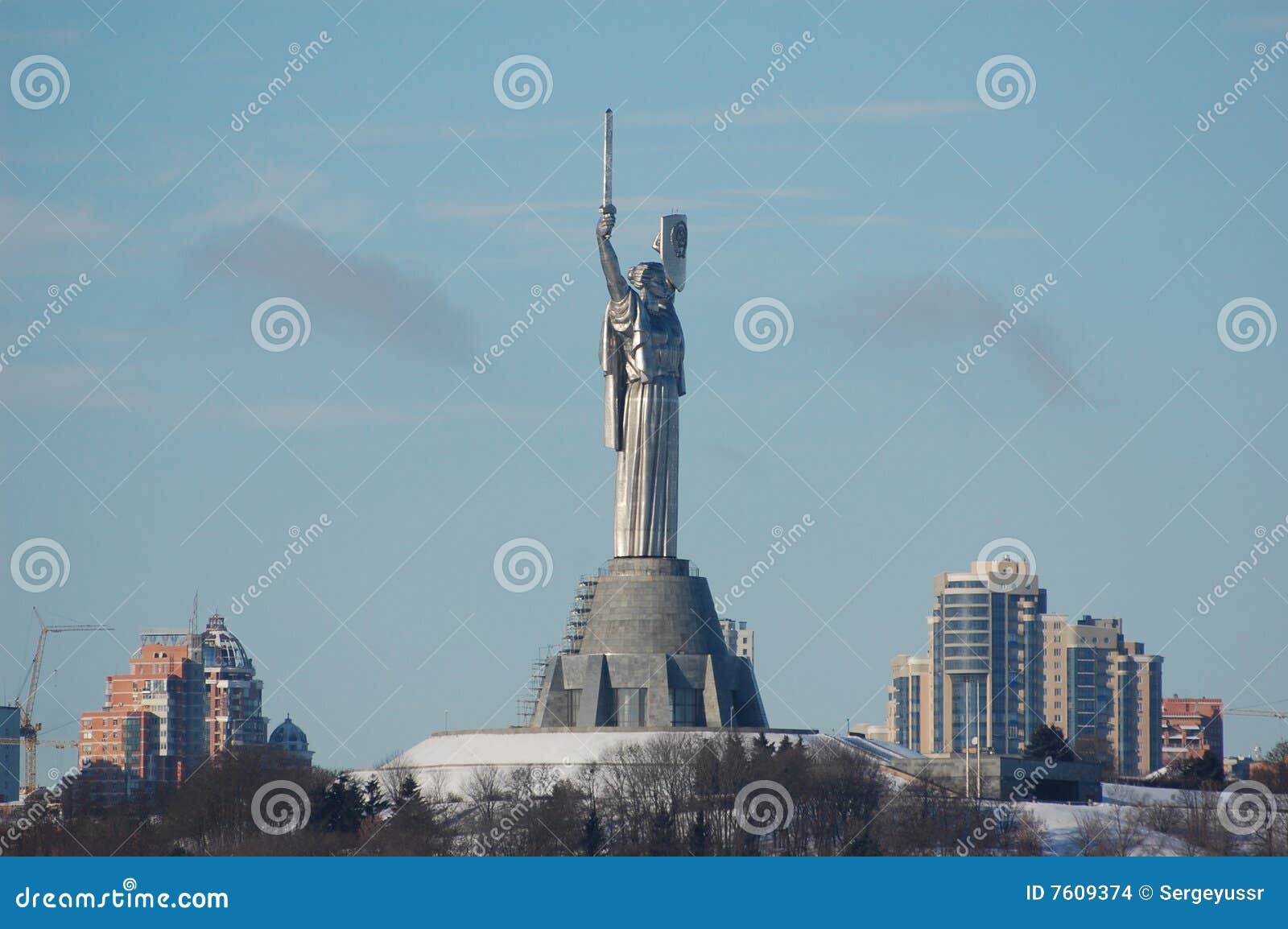Statue of the Motherland, in Kiev, Stock Photo - Image of motherland ...