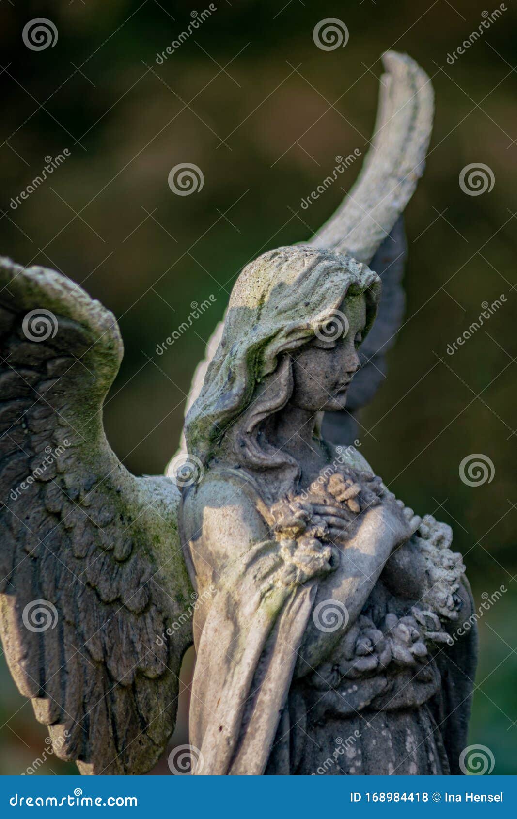Statue of a mourning angel stock photo. Image of cemetery - 168984418