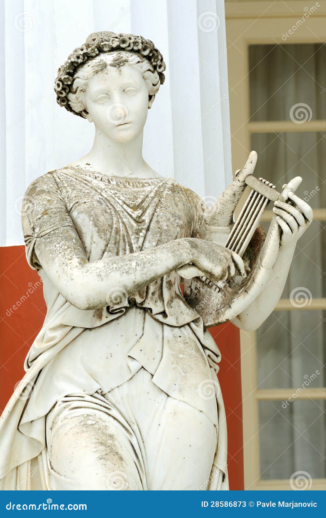 Statue of a Muse Terpsichore Stock Image - Image of luxurious, retreat ...