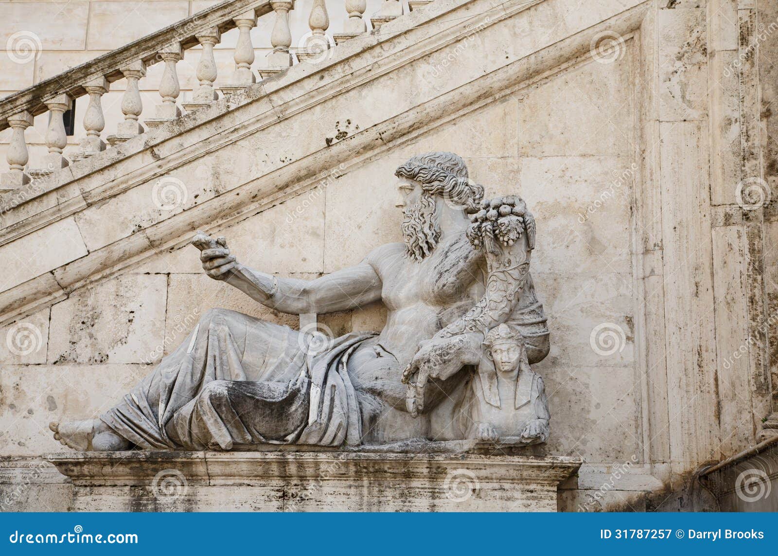 Statue of Neptune stock image. Image of roman, marble - 31787257