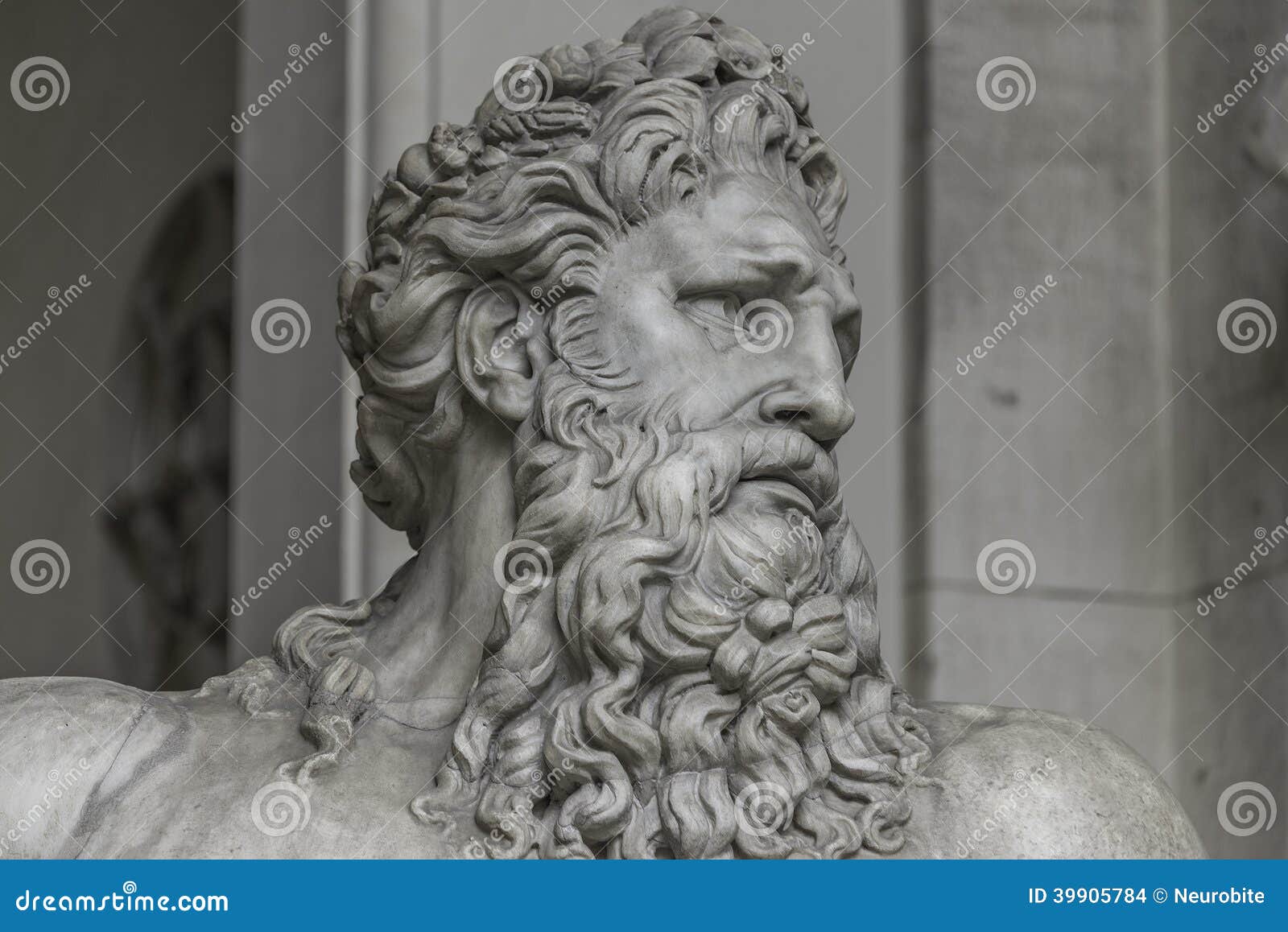 Statue of Neptune at Capitoline, Rome, Italy Stock Photo - Image of ...