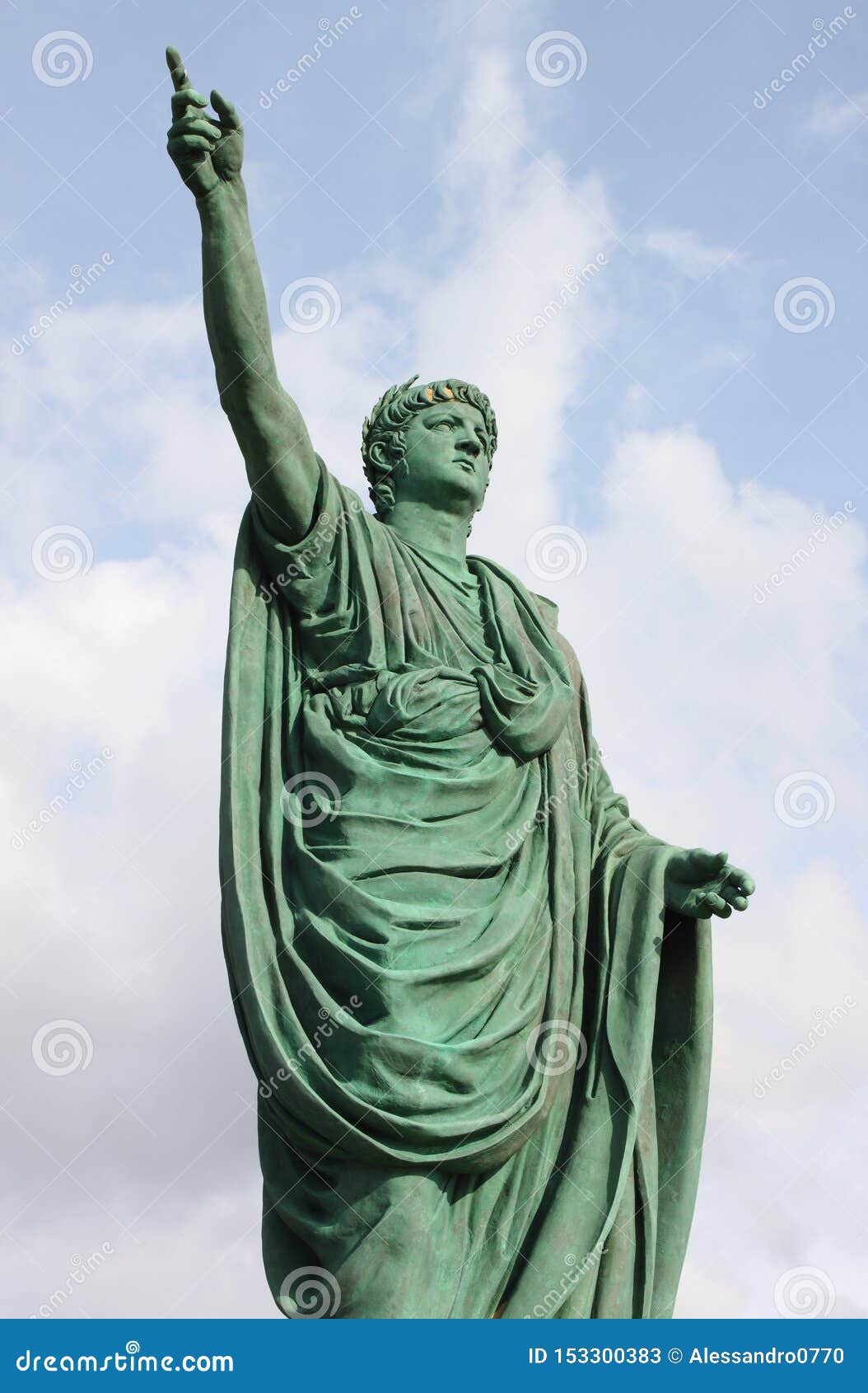 Statue of Neron in Anzio stock image. Image of looking - 153300383