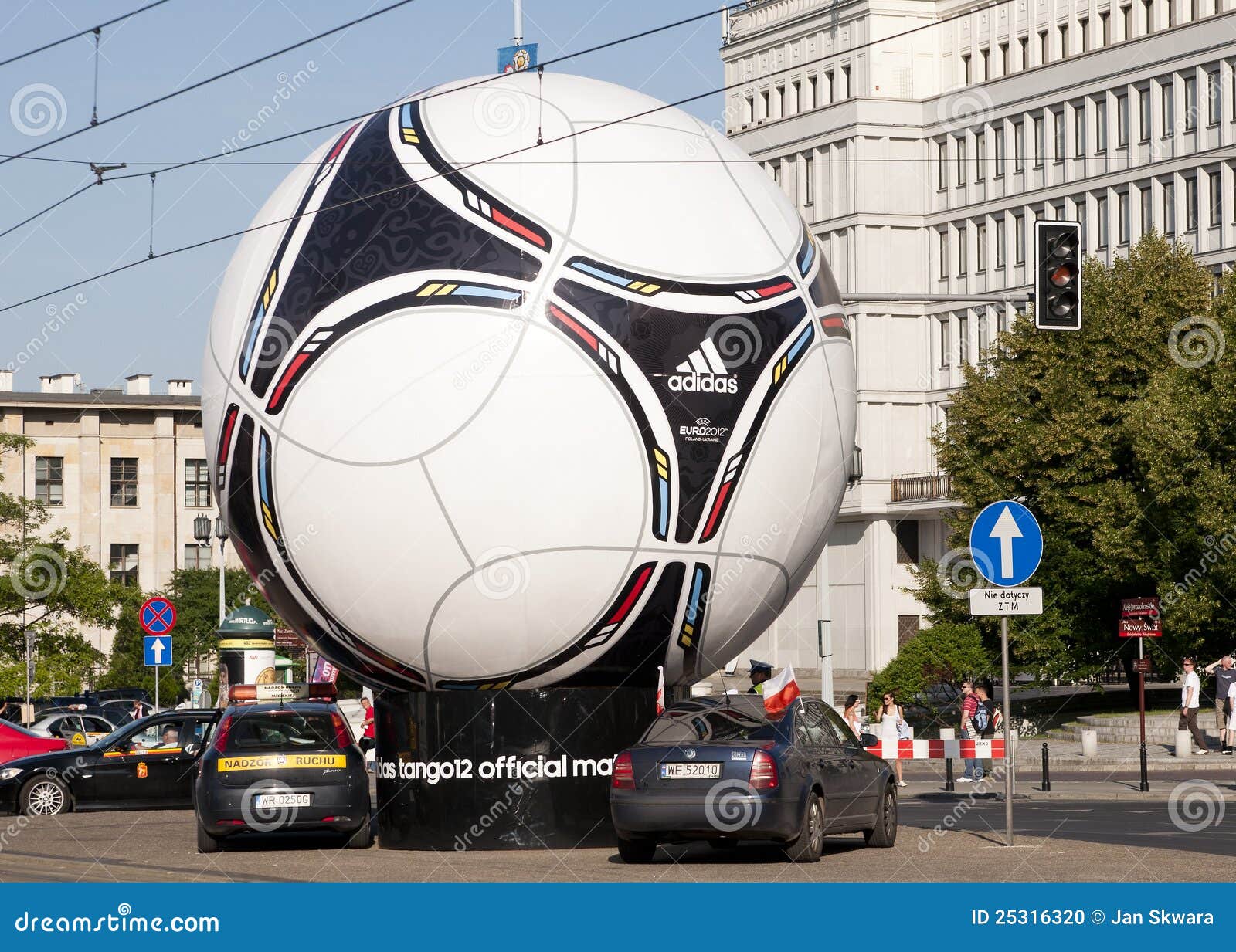 Statue of Official Euro 2012 Ball Tango 12 Editorial Image - Image of ...