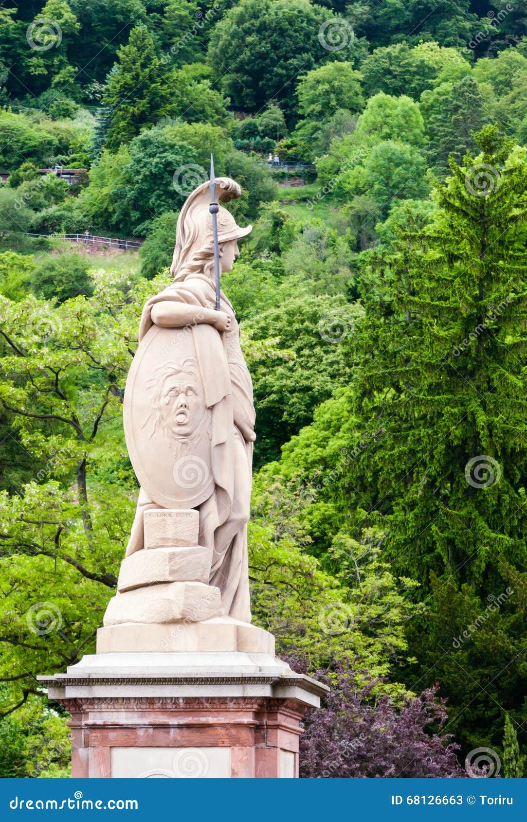 Statue on the old bridge stock image. Image of historic - 68126663