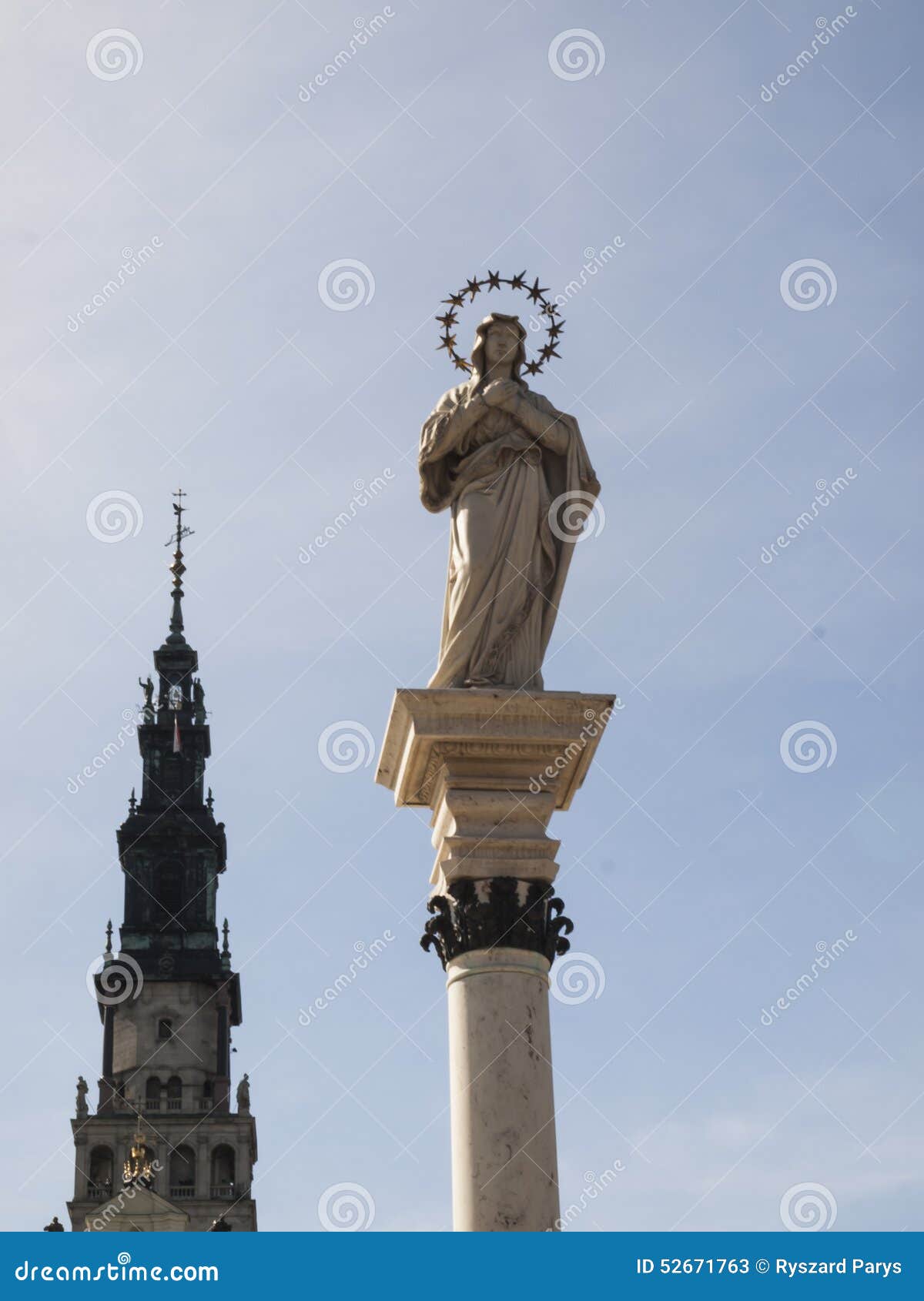 Statue of Our Lady of the Immaculate Conception in the Middle of Stock ...