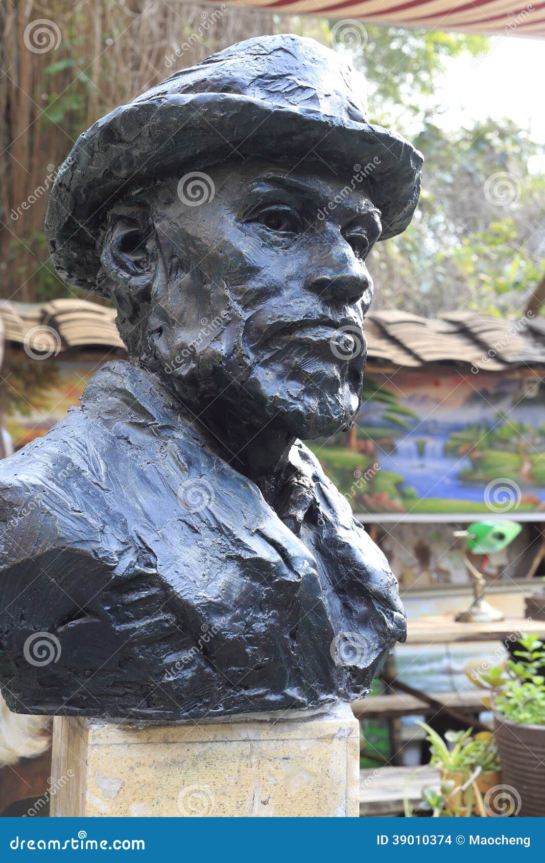 The Statue of Painter Claude Monet Stock Photo - Image of paris ...