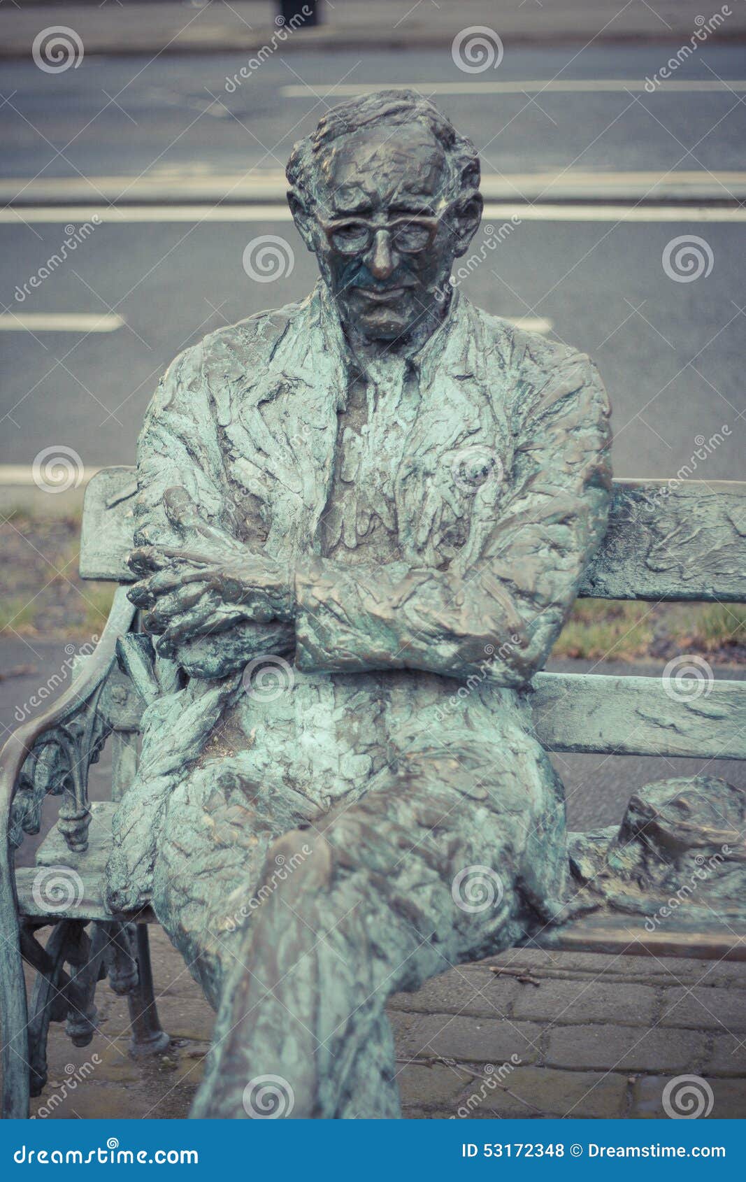 Statue of Patrick Kavanagh stock photo. Image of statue - 53172348