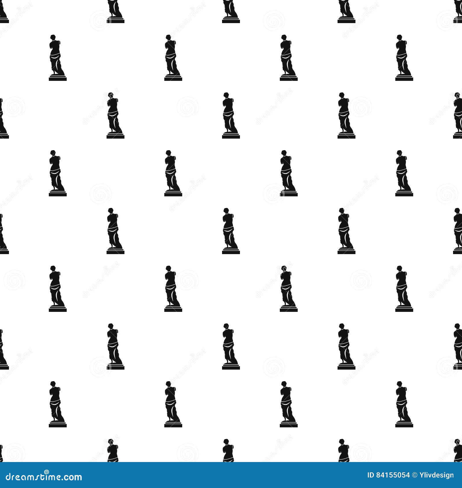 Statue Pattern, Simple Style Stock Vector - Illustration of feminine ...