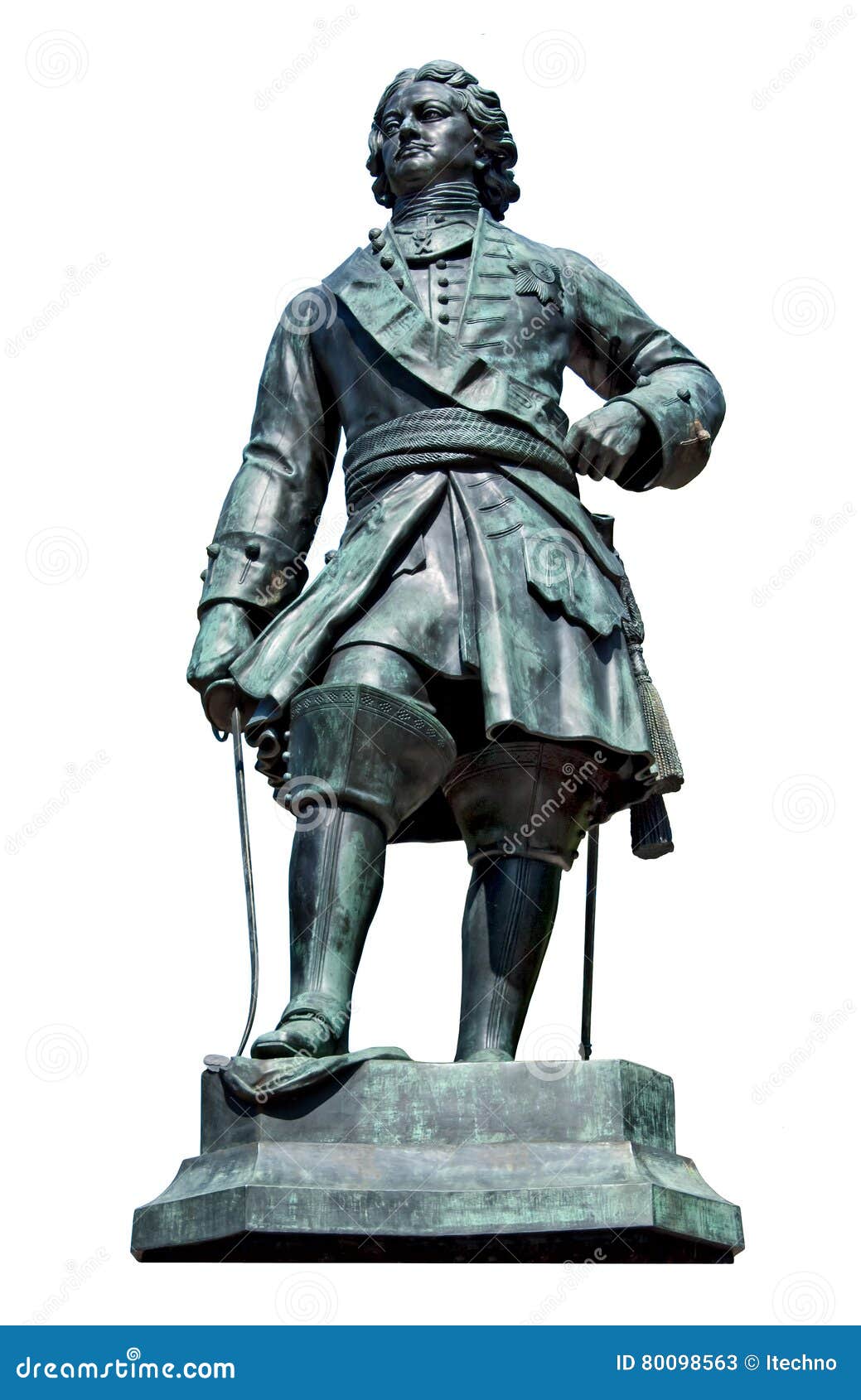 Statue of Peter I or Peter the Great Stock Image - Image of sculpture ...