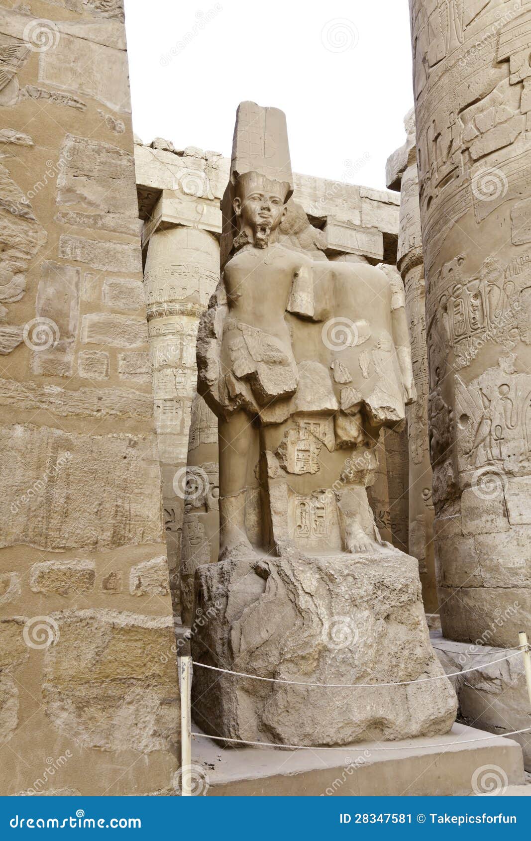 Statue of Pharaoh in Karnak Temple Stock Image - Image of luxor ...