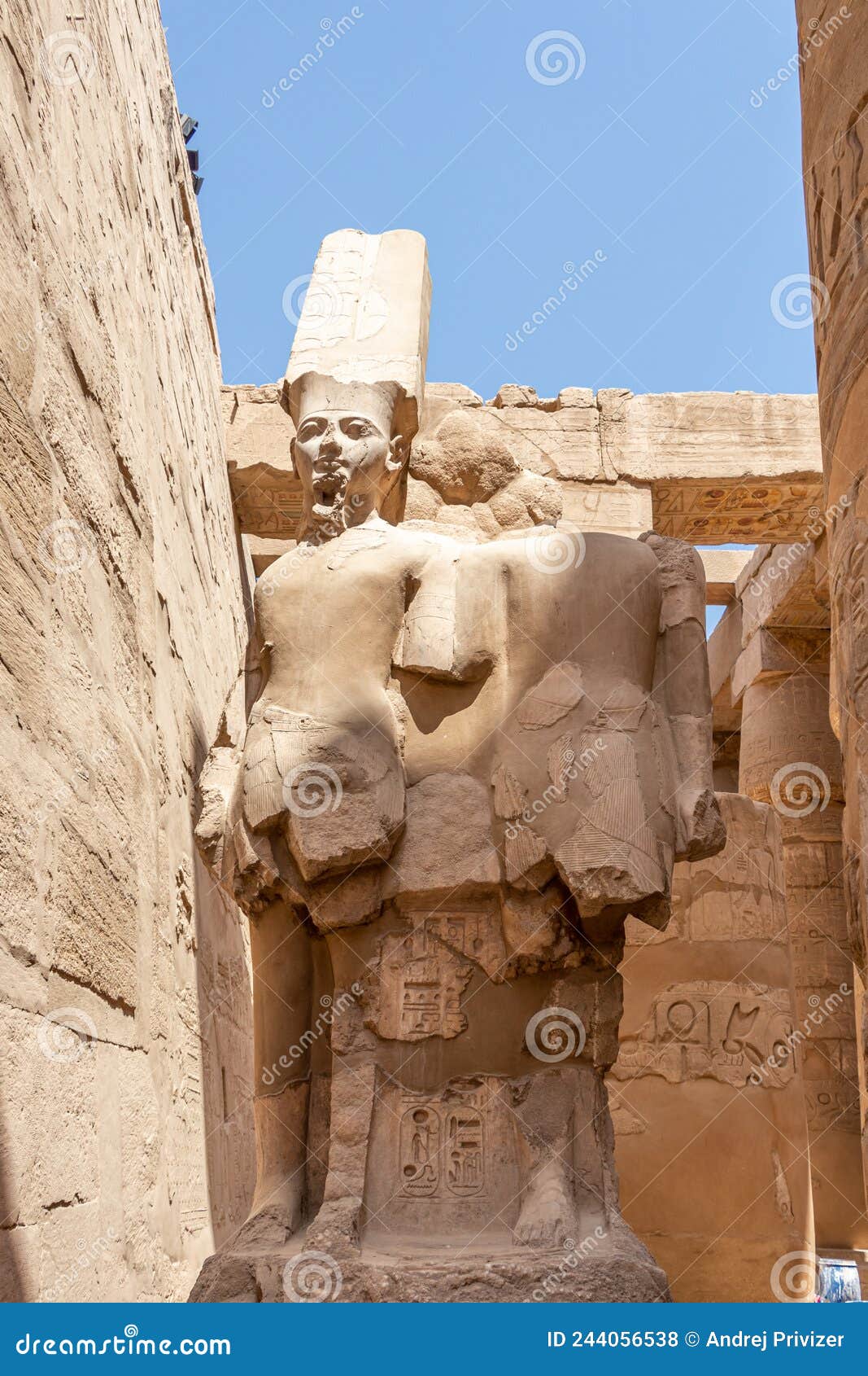 The Statue of Pharaoh Thutmose III at the Karnak Temple Complex in ...