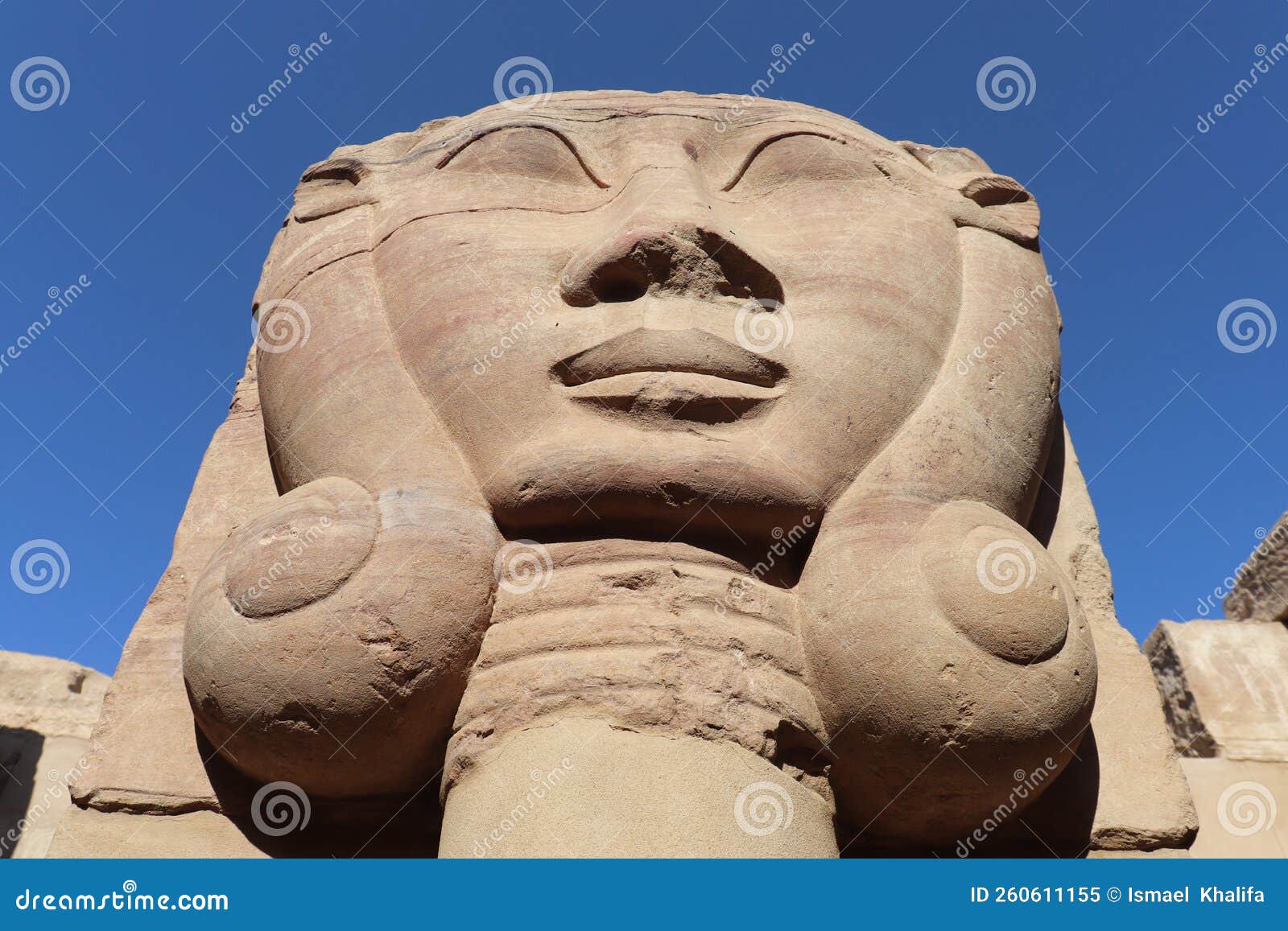Statue for the Pharaonic Goddess Satet at the Temple of Satet in Aswan ...